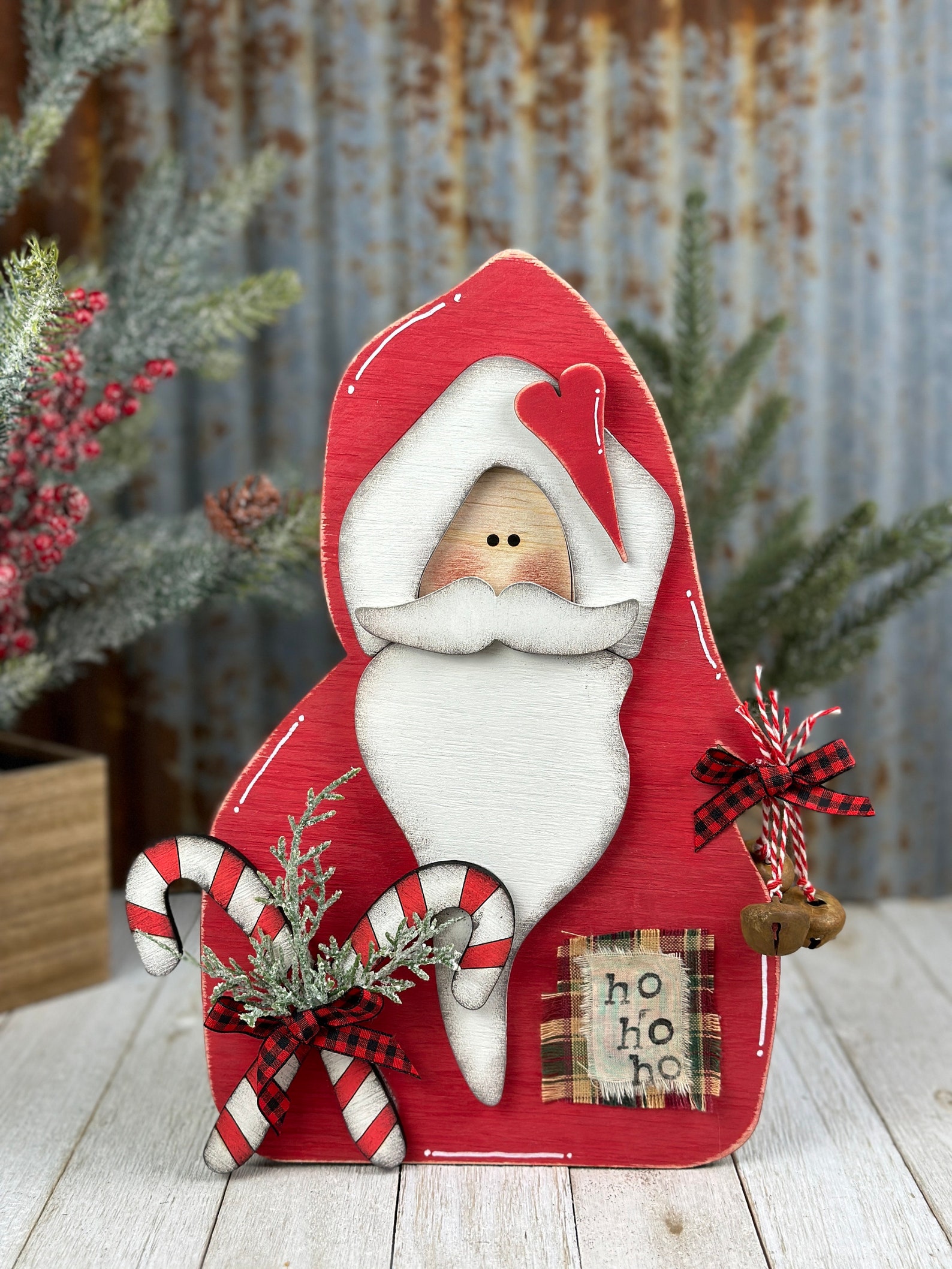 Santa Claus Christmas Shelf Sitter Digital Download for Glowforge or ...
