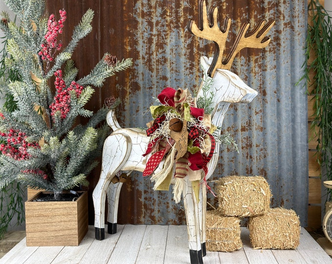 Hand Made/miniature/craft Kit/build Yourself/log Reindeer - Etsy UK