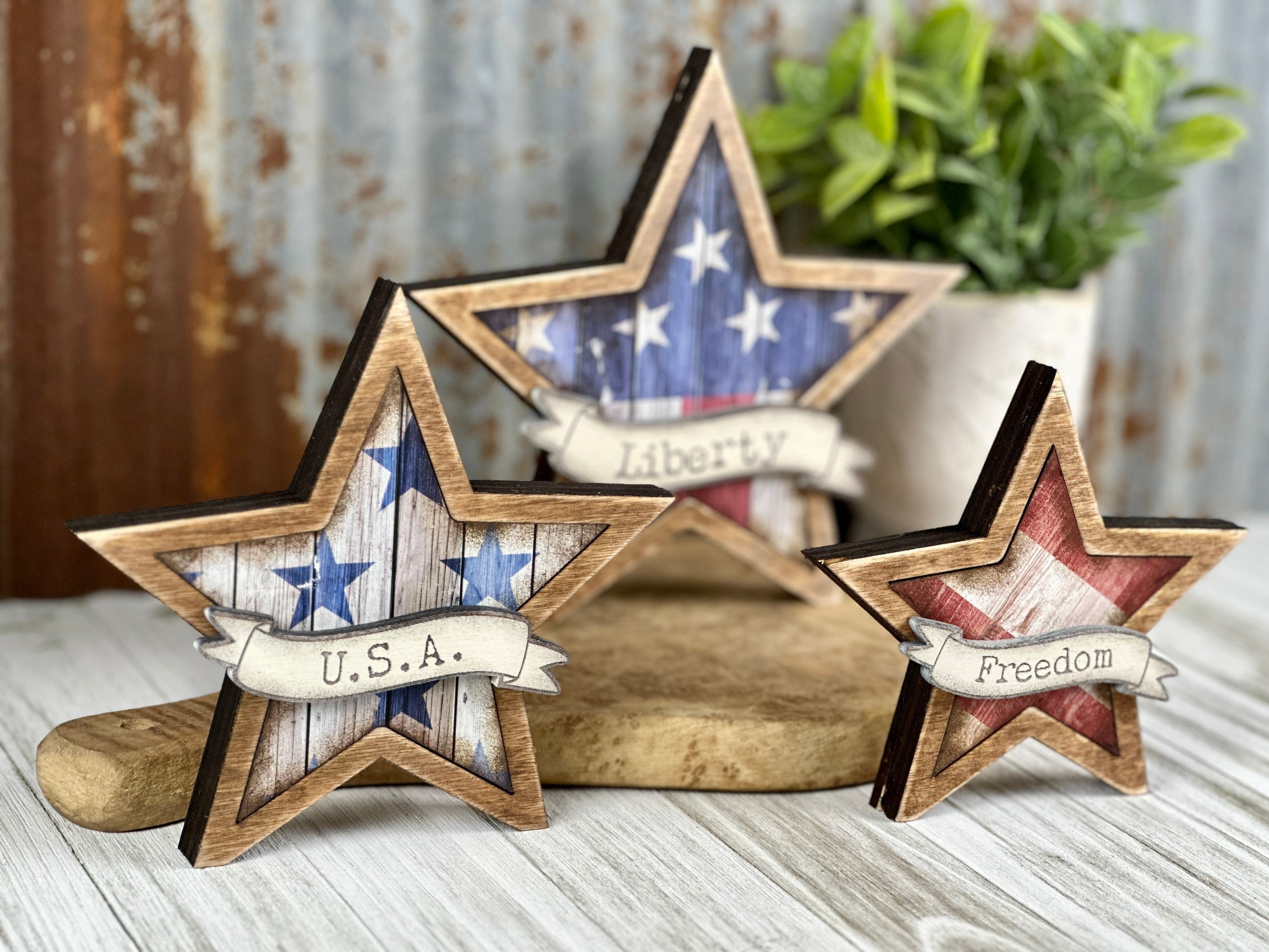 July 4th Farmhouse Star SVG: Patriotic Decor (digital Download) - Etsy