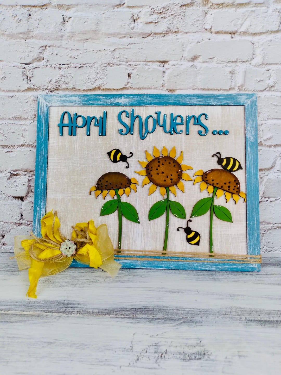 April Showers Frame, Spring, Farmhouse SVG Digital Download for ...