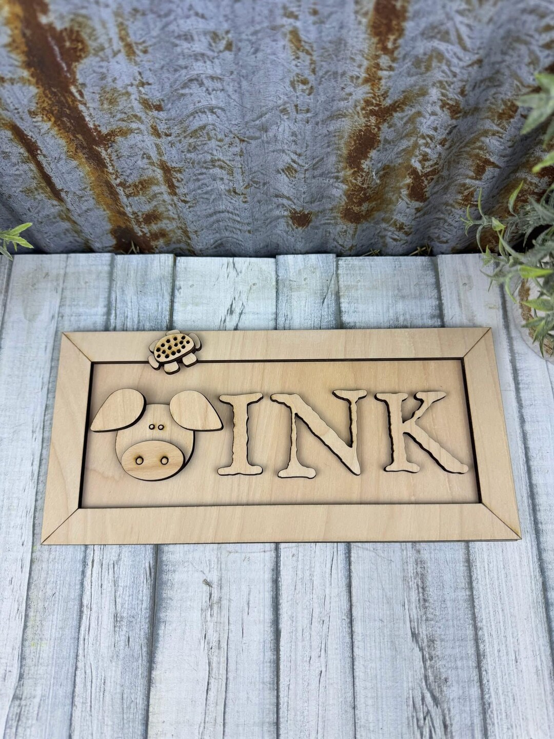 OINK Frame, Shelf Leaner, Farmhouse, SVG Digital Download for Glowforge or Laser Not a Physical ...