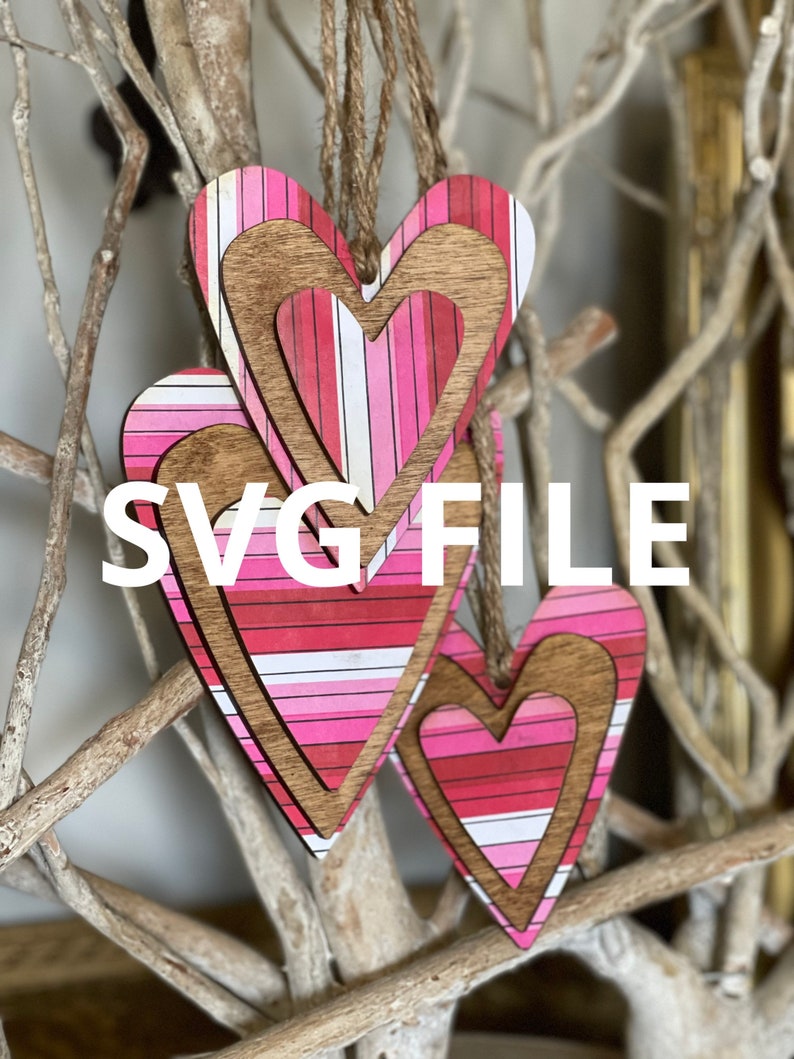 Valentine Heart Ornament SVG Laser Cut File: Glowforge Ready (digital ...