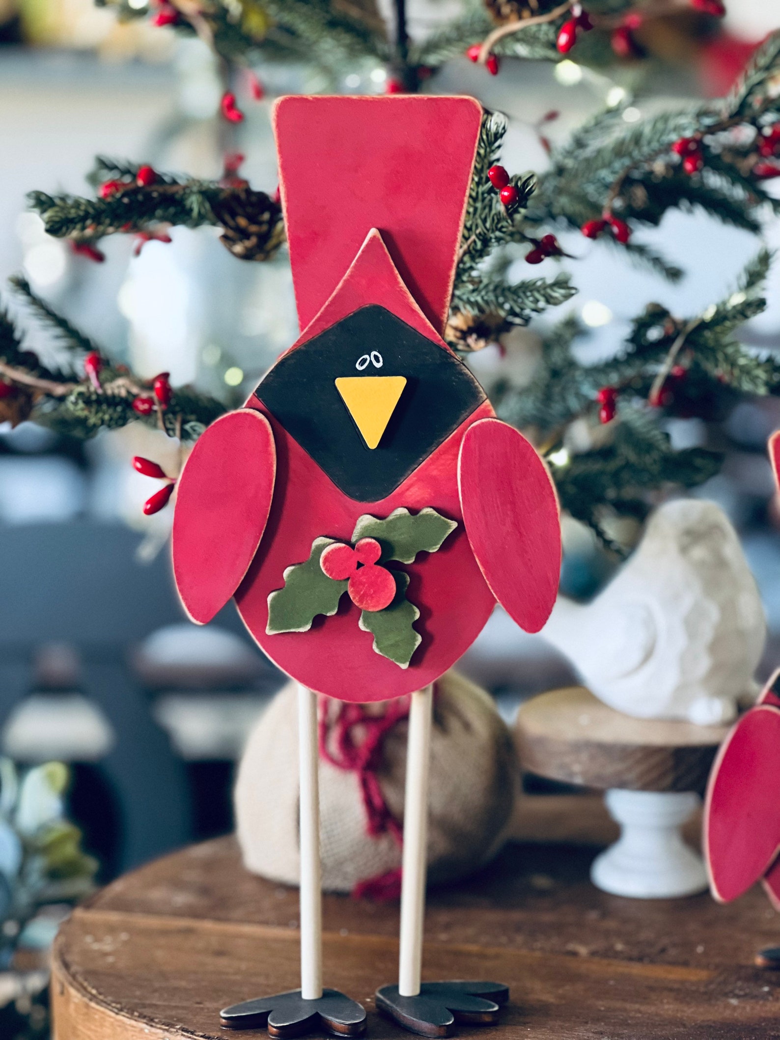 Whimsical Cardinal Shelf Sitter, SVG Digital Download for Glowforge or ...