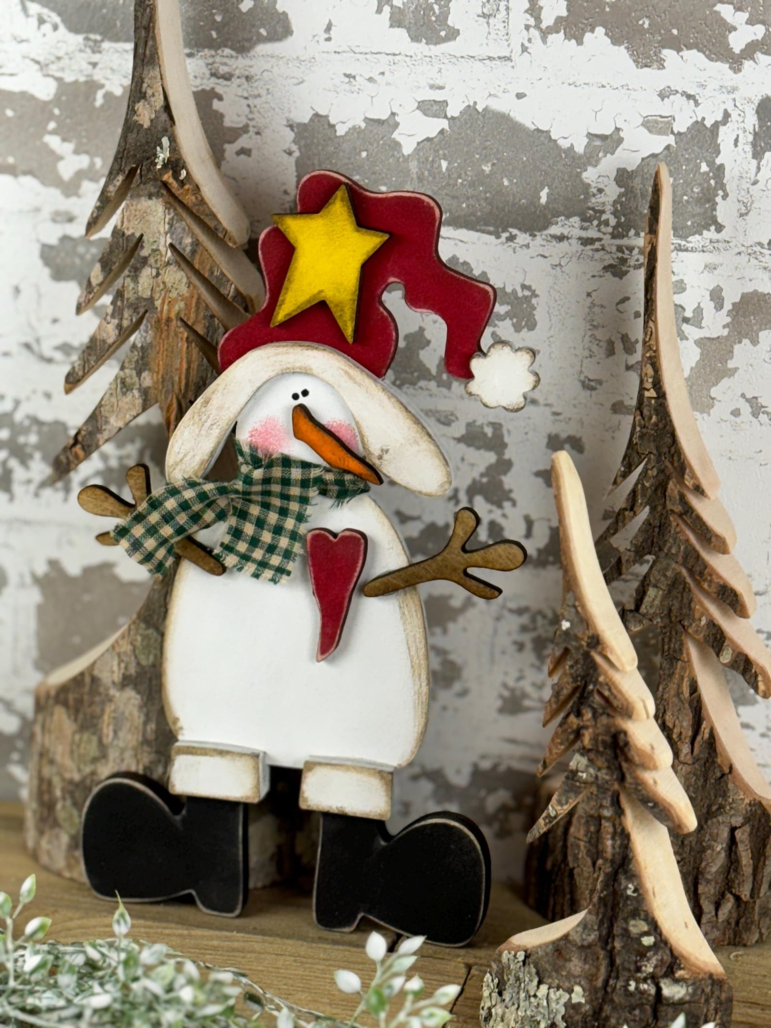 Hillbilly Snowman Shelf Sitter: Farmhouse Laser Cut SVG (digital ...