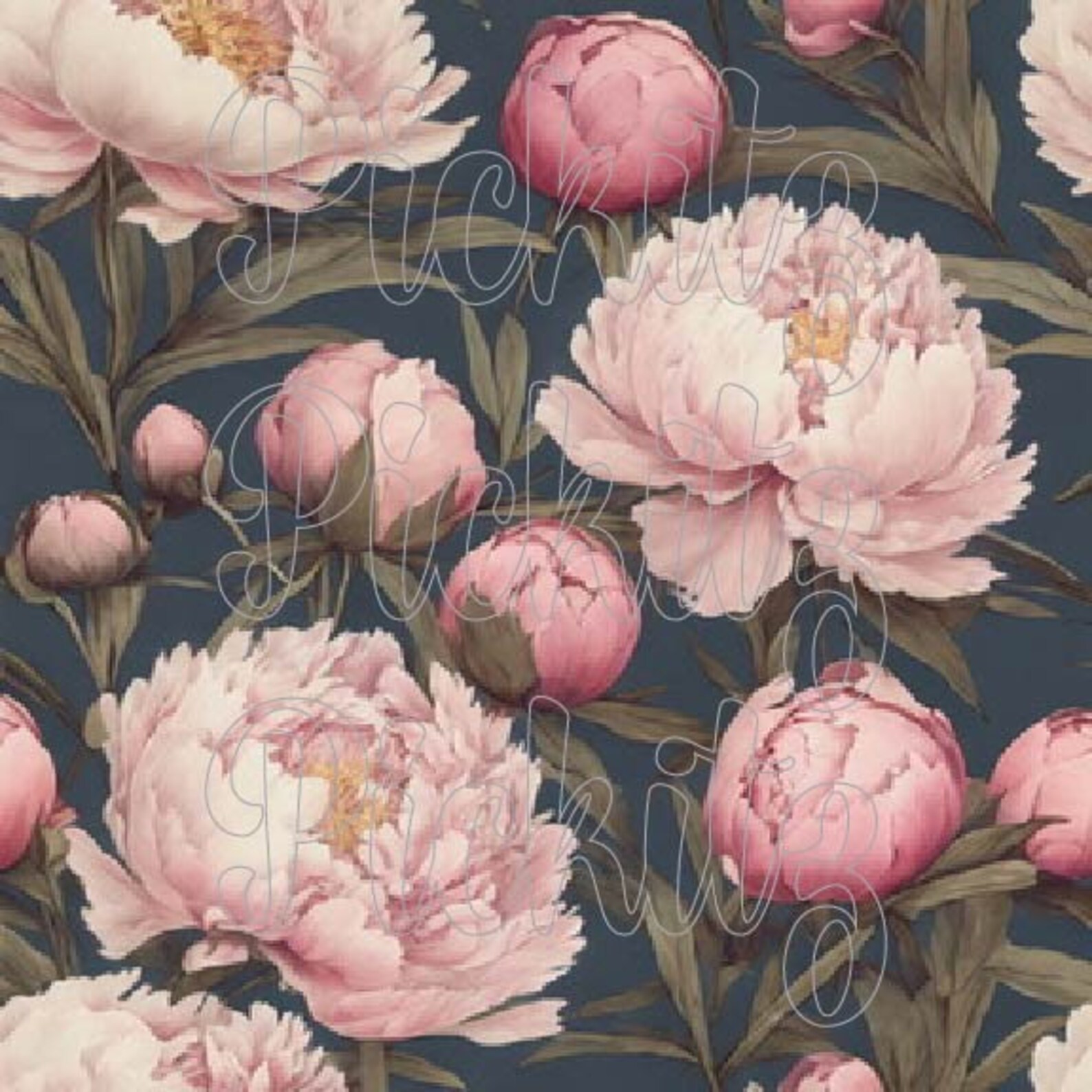 Pink Peonies Primitive Farmhouse, Instant Download, Printable 8x8 ...