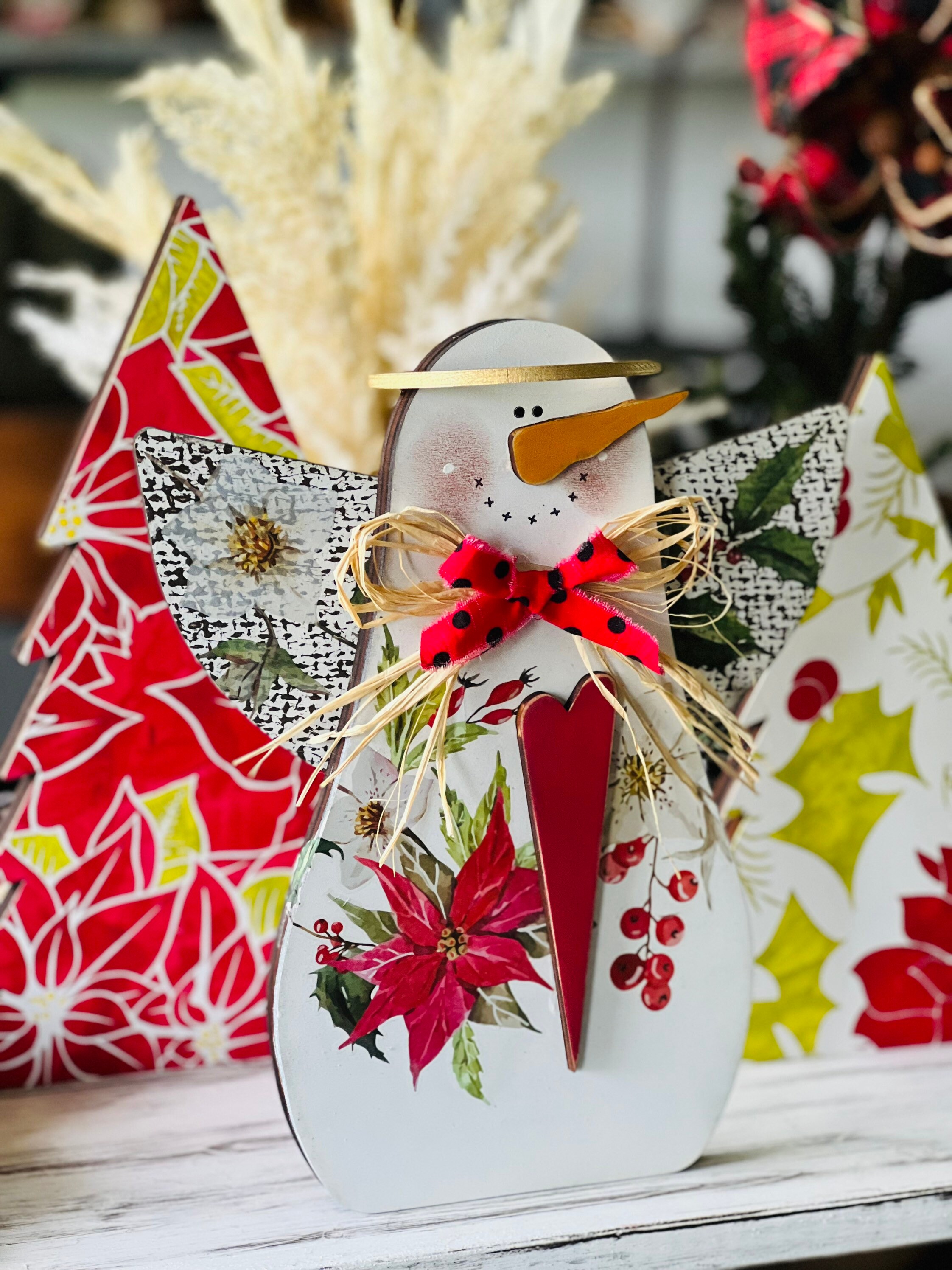 Angel Snowman Shelf Sitter: Farmhouse SVG Laser Cut File (digital ...
