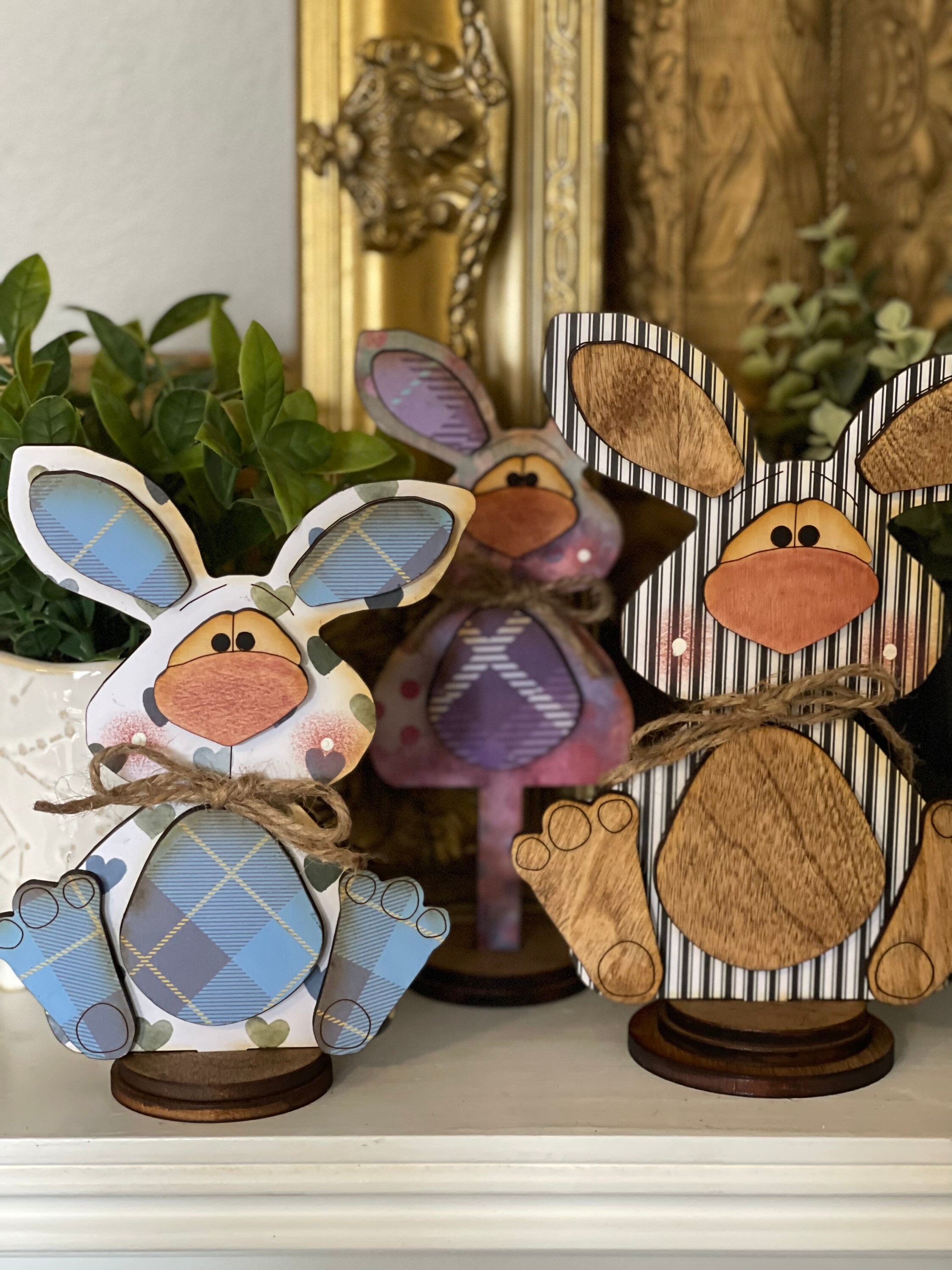 Sitting Bunnies Set of 3 SVG Digital Download for Glowforge or - Etsy