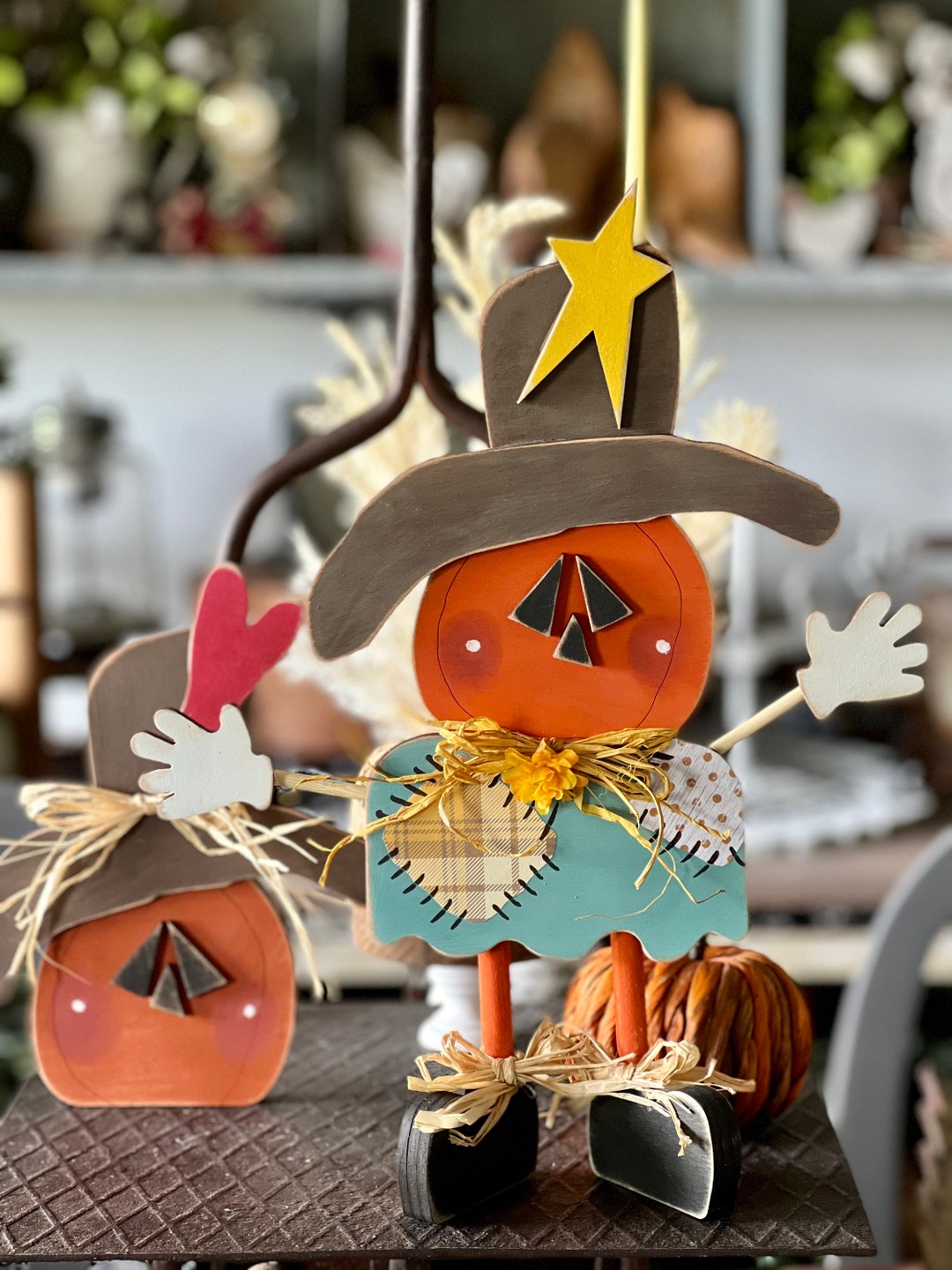 Farmhouse Pumpkin Man Shelf Sitter SVG: Laser Cut File (digital ...