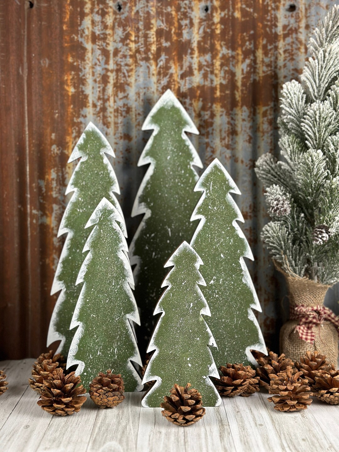 Christmas Trees Set of 5 Shelf Sitter SVG Digital Download for ...