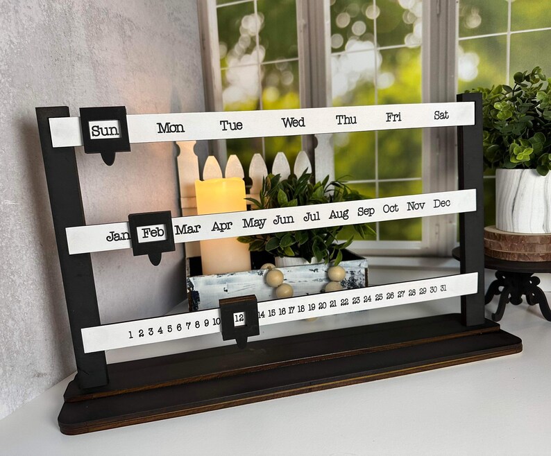 Farmhouse Slider Calendar SVG Digital Download for Glowforge or Laser ...