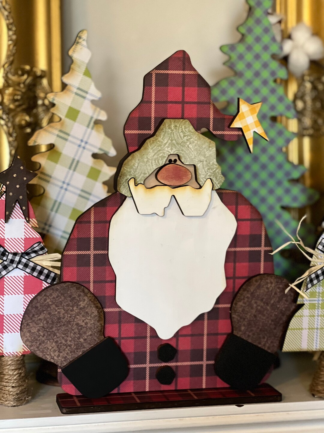 Sitting Santa SVG Set: Laser Cut File for Glowforge - Etsy