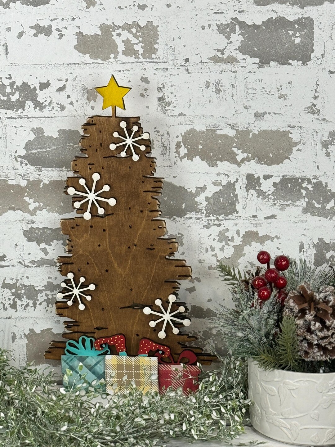 Rustic Christmas Tree SVG Digital Download for Glowforge or Laser Not a ...