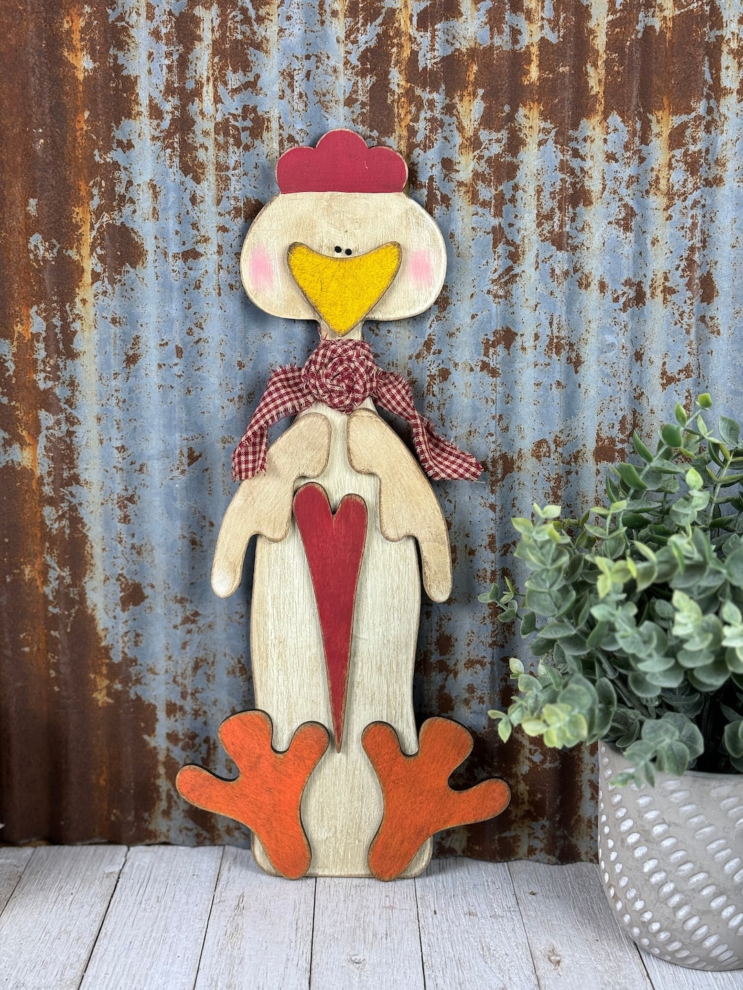 Standing Chicken Shelf Leaner SVG: Laser Cut File (digital Download) - Etsy