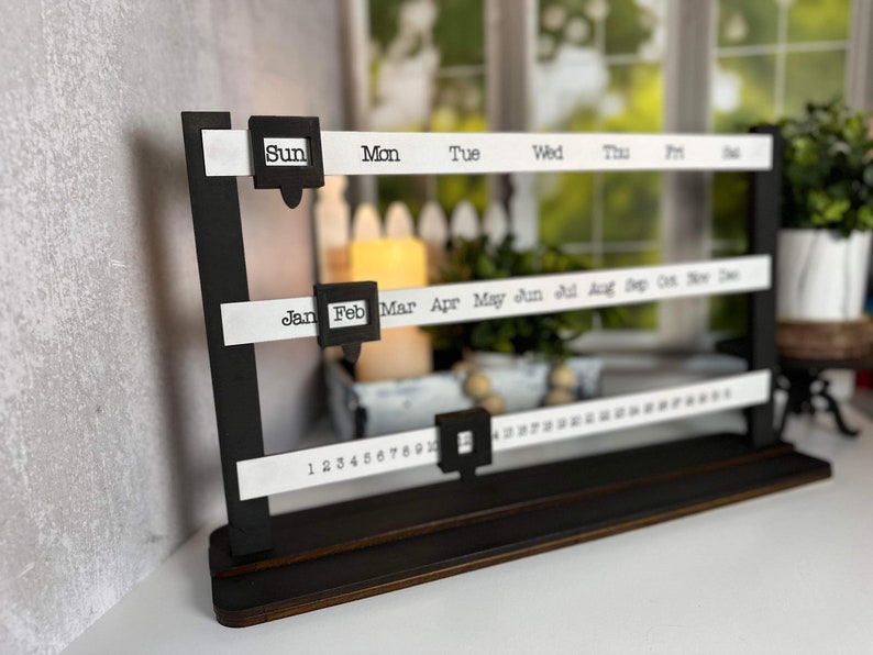 Farmhouse Slider Calendar SVG Digital Download for Glowforge or Laser ...