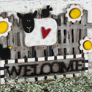 Sheep and Fence Welcome Sign, Farmhouse, SVG Digital Download for ...