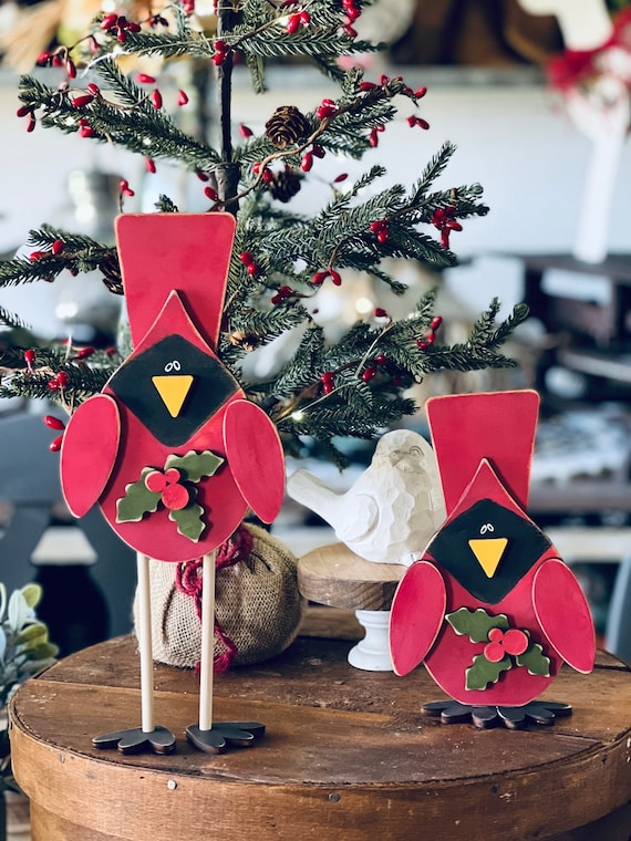 Whimsical Cardinal Shelf Sitter SVG Digital Download for - Etsy