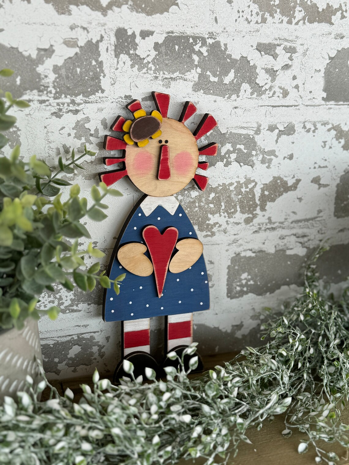 Raggedy Ann & Andy Cupid Leaning SVG File for Laser Cutters (digital ...