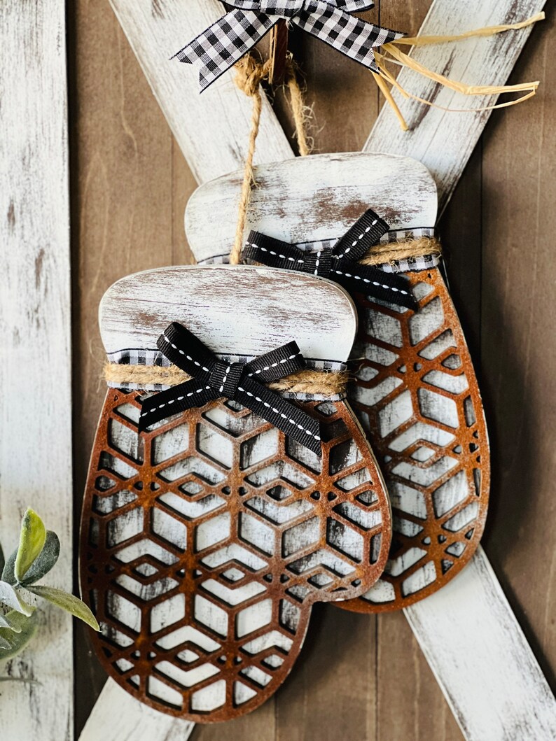 Farmhouse Mitten SVG: Laser Cut File, Primitive Decor (digital Download ...