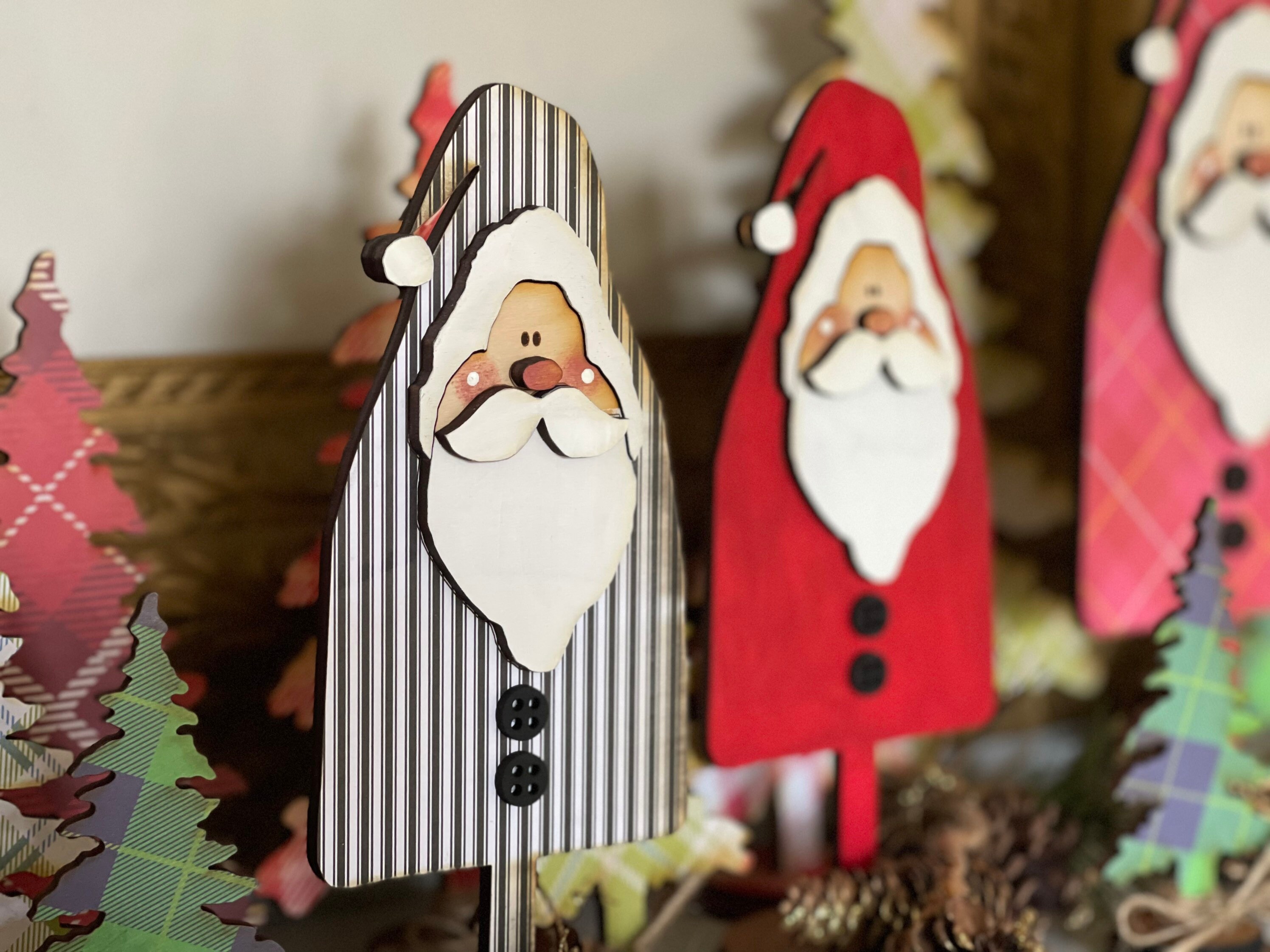 Standing Santa Set SVG: Laser Cut Files for Glowforge (digital Download ...