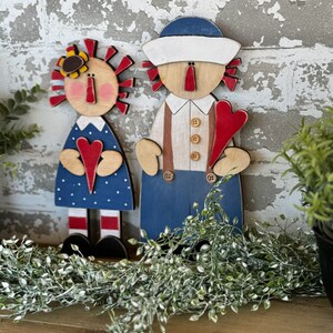 Raggedy Ann & Andy Cupid Leaning SVG File for Laser Cutters (digital ...