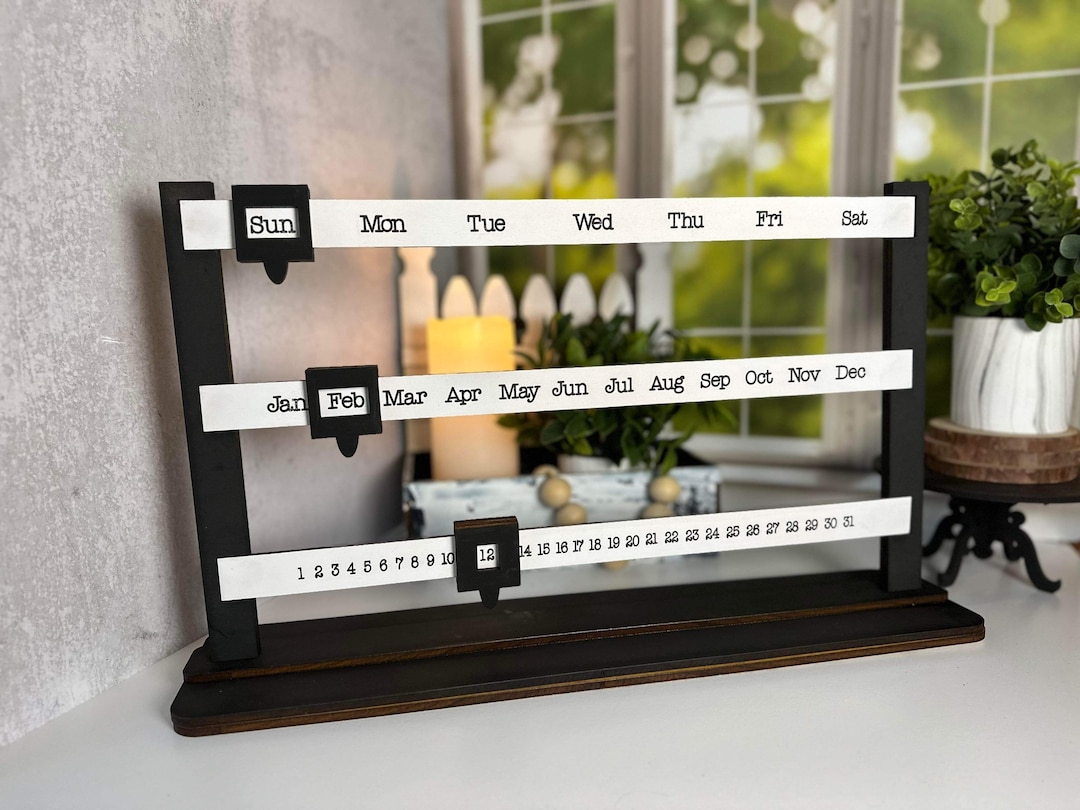 Farmhouse Slider Calendar SVG Digital Download for Glowforge or Laser ...