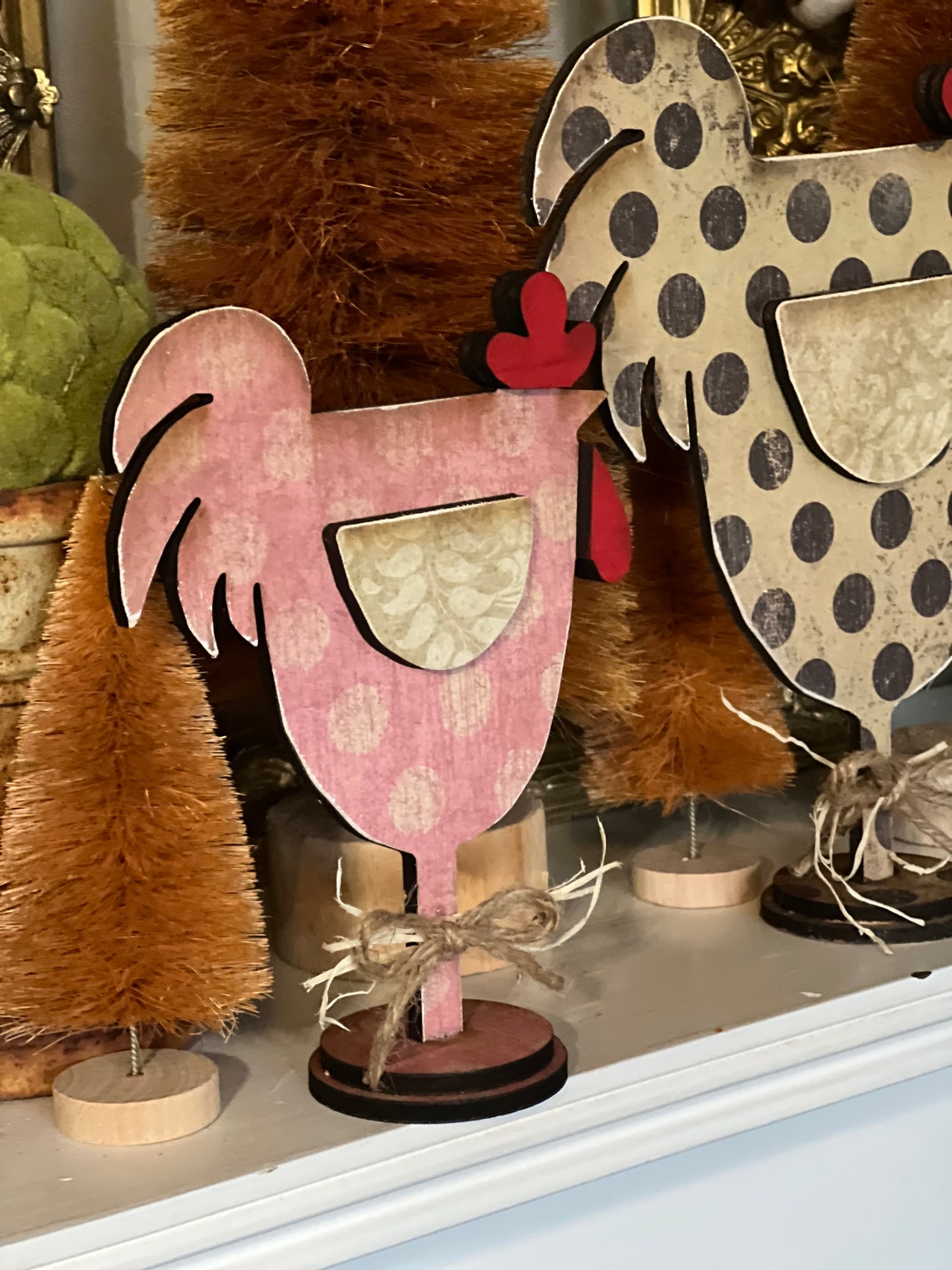 Standing Chickens SVG Set: Laser Cut Files for Glowforge (digital ...