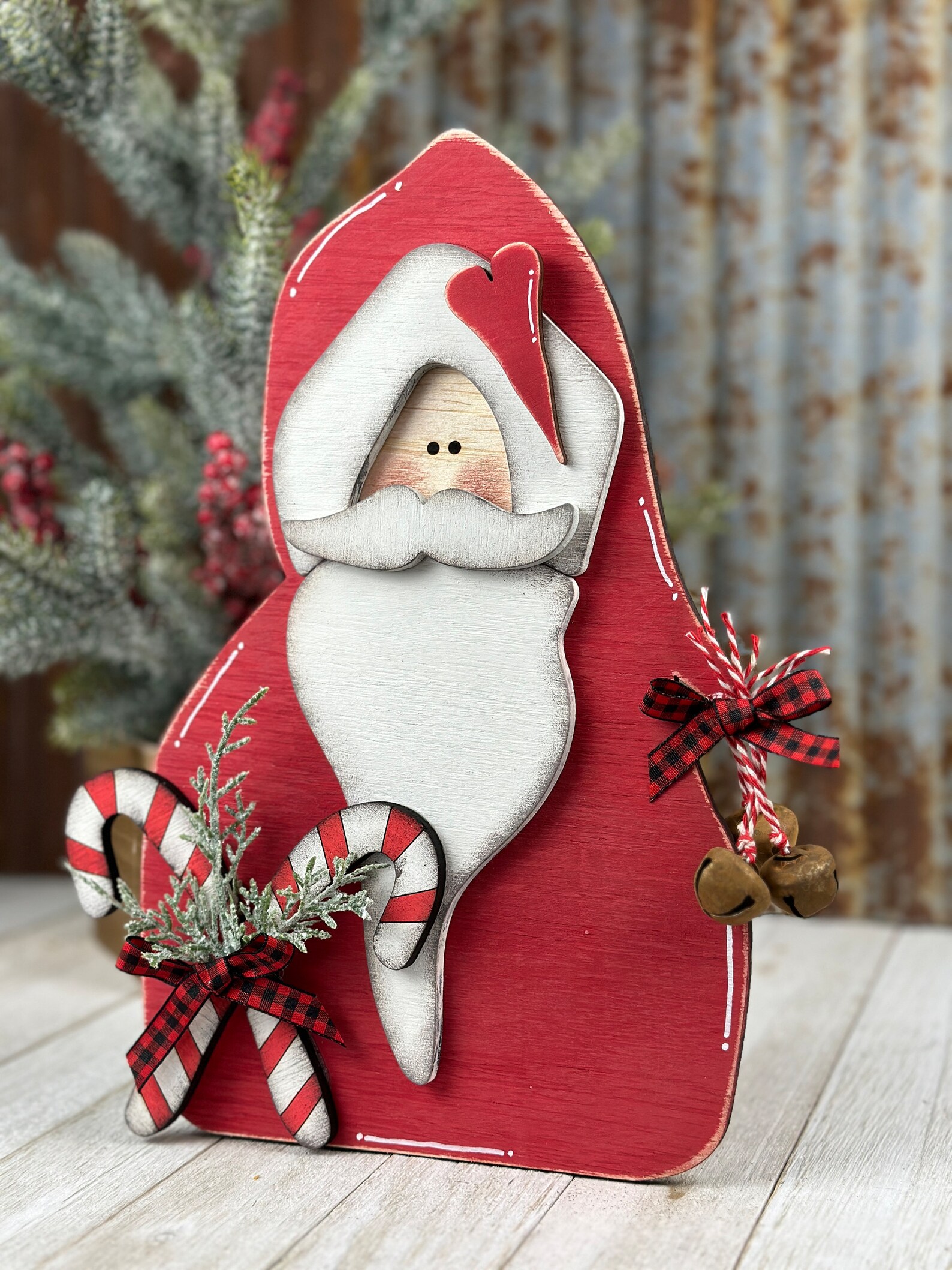 Santa Claus Christmas Shelf Sitter Digital Download for Glowforge or ...