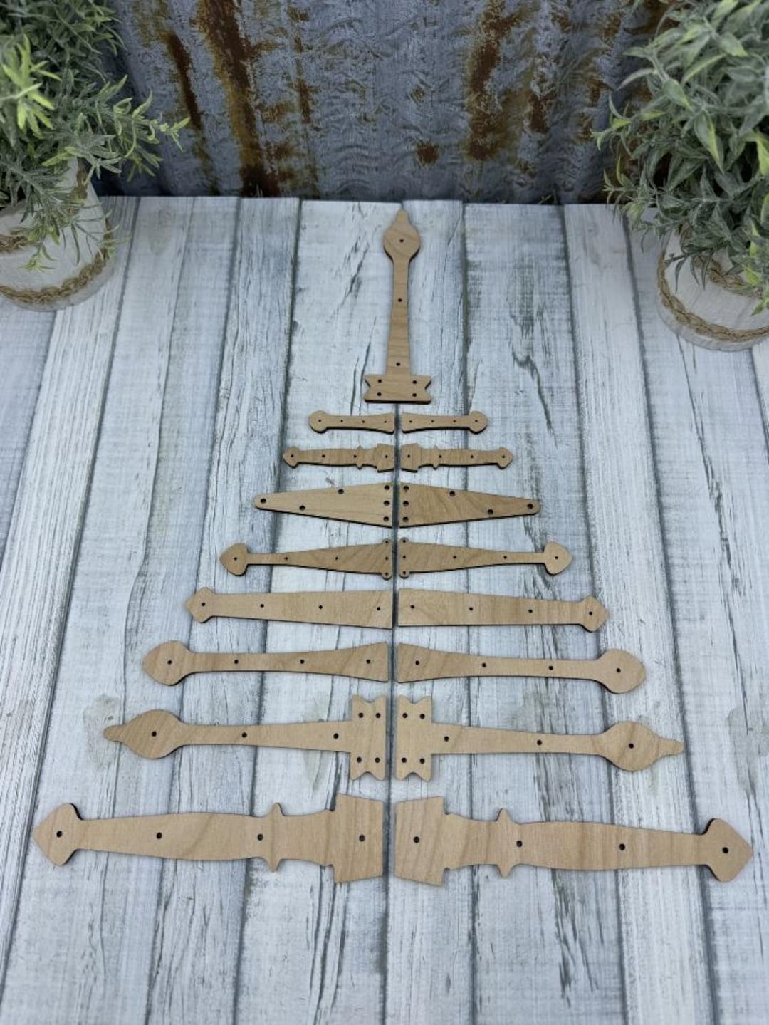 Farmhouse Hinges, Christmas Tree SVG Digital Download for Glowforge or ...