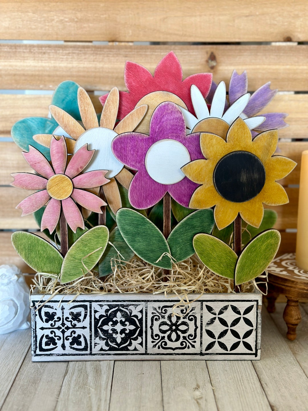 4 Spring Flowers (ONLY), 3 Sizes, SVG Digital Download for Glowforge or ...