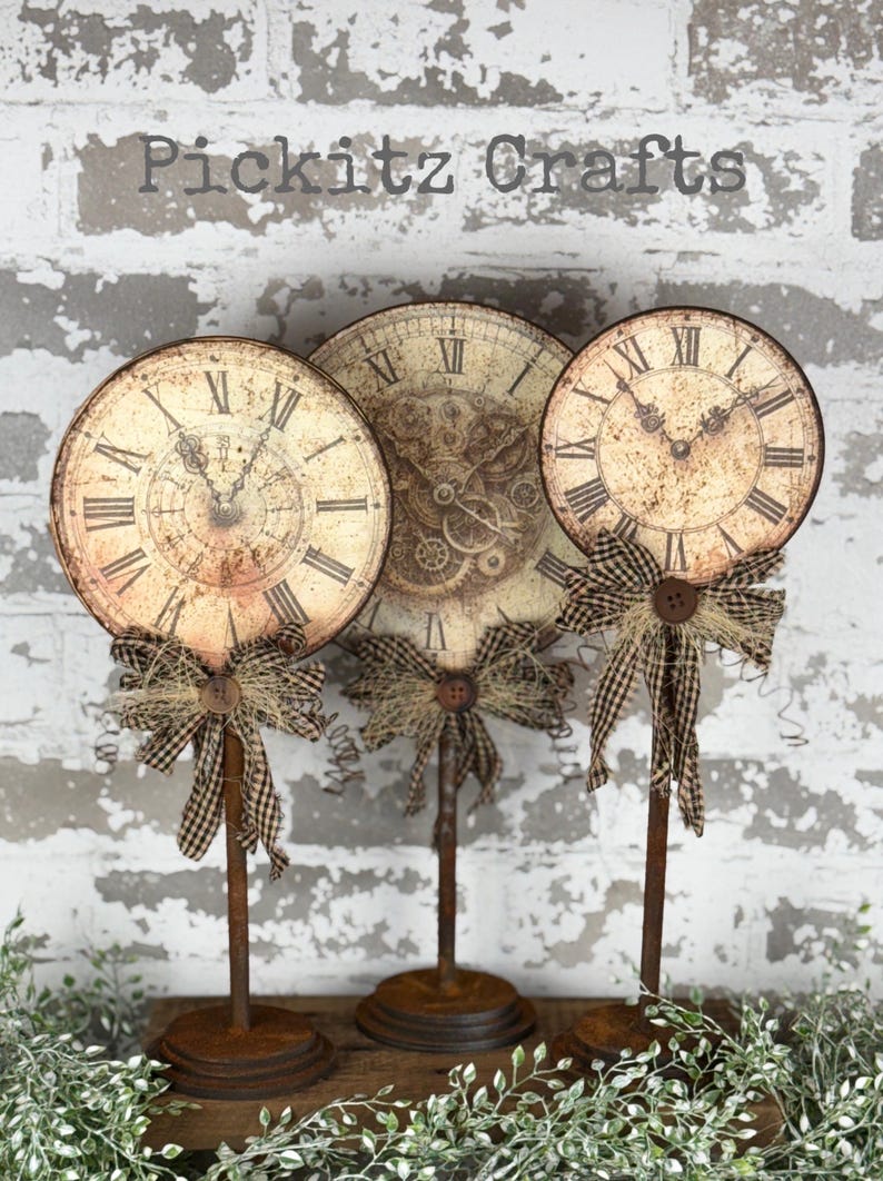Farmhouse Clock Face & Stands SVG: Glowforge Laser Cut File (digital ...