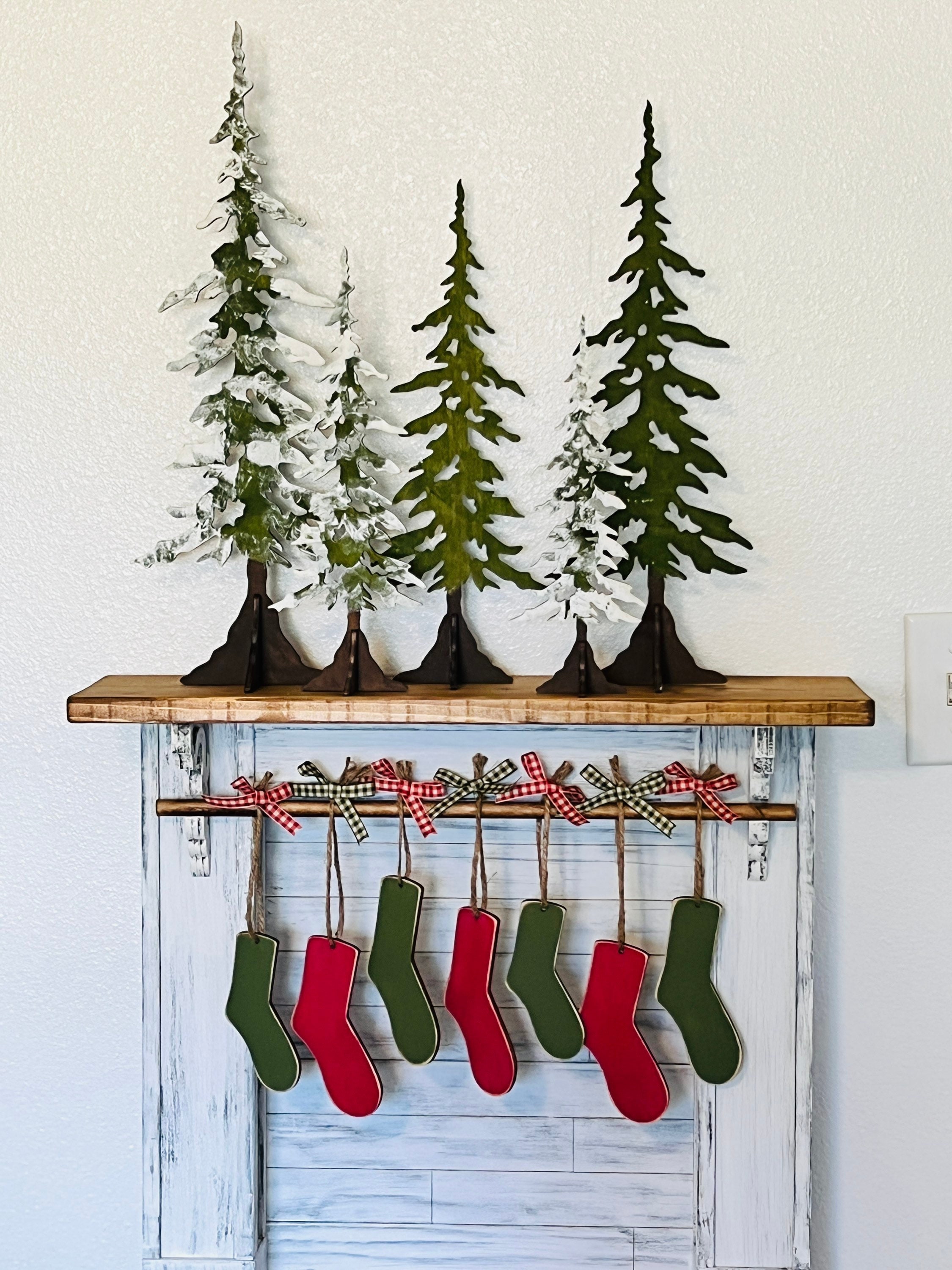 Christmas Spruce Trees SVG Laser Cut File: 1/8" Set of 5 (digital ...