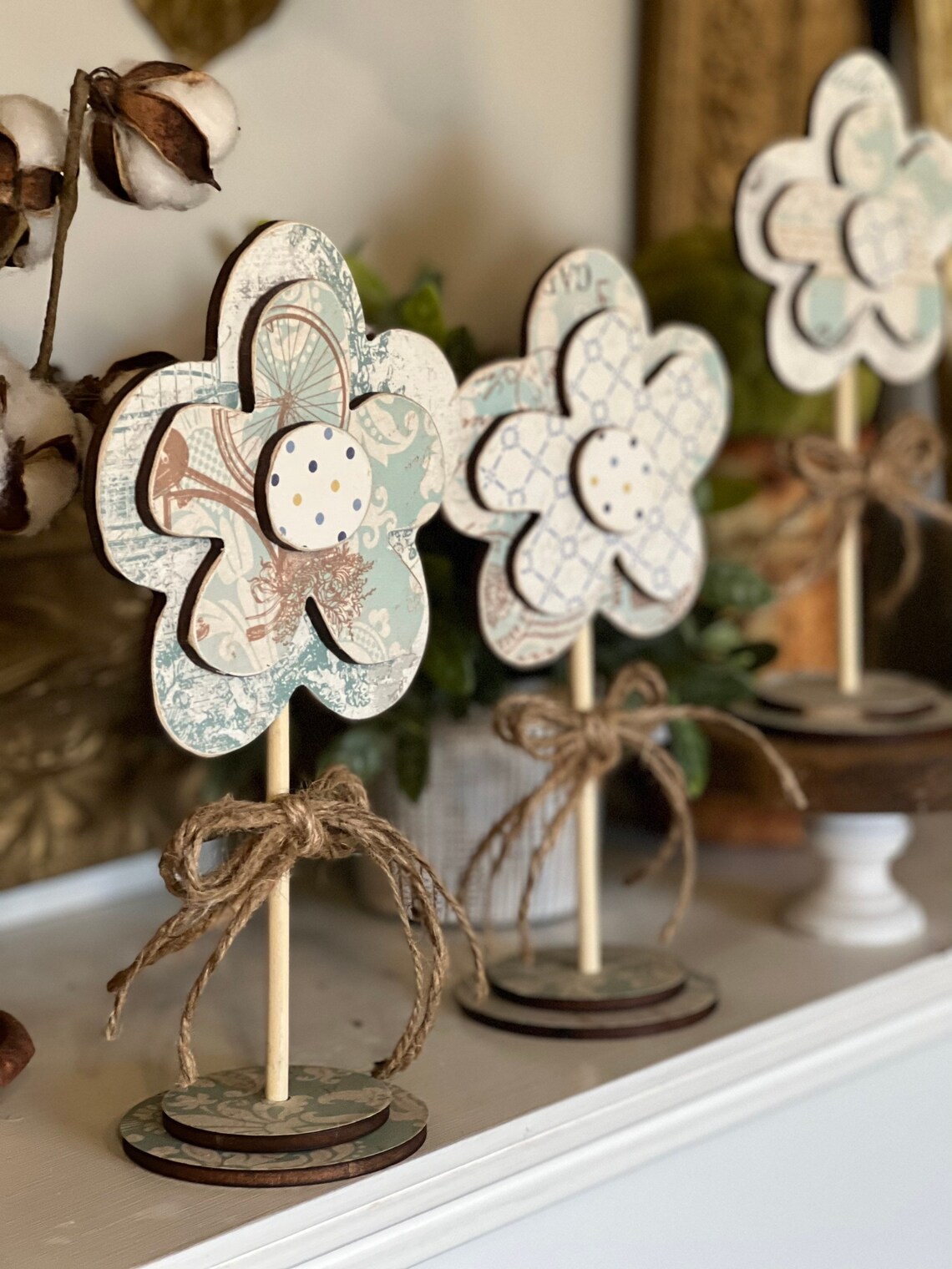 3 Fun Spring Flowers SVG Digital Download for Glowforge or | Etsy