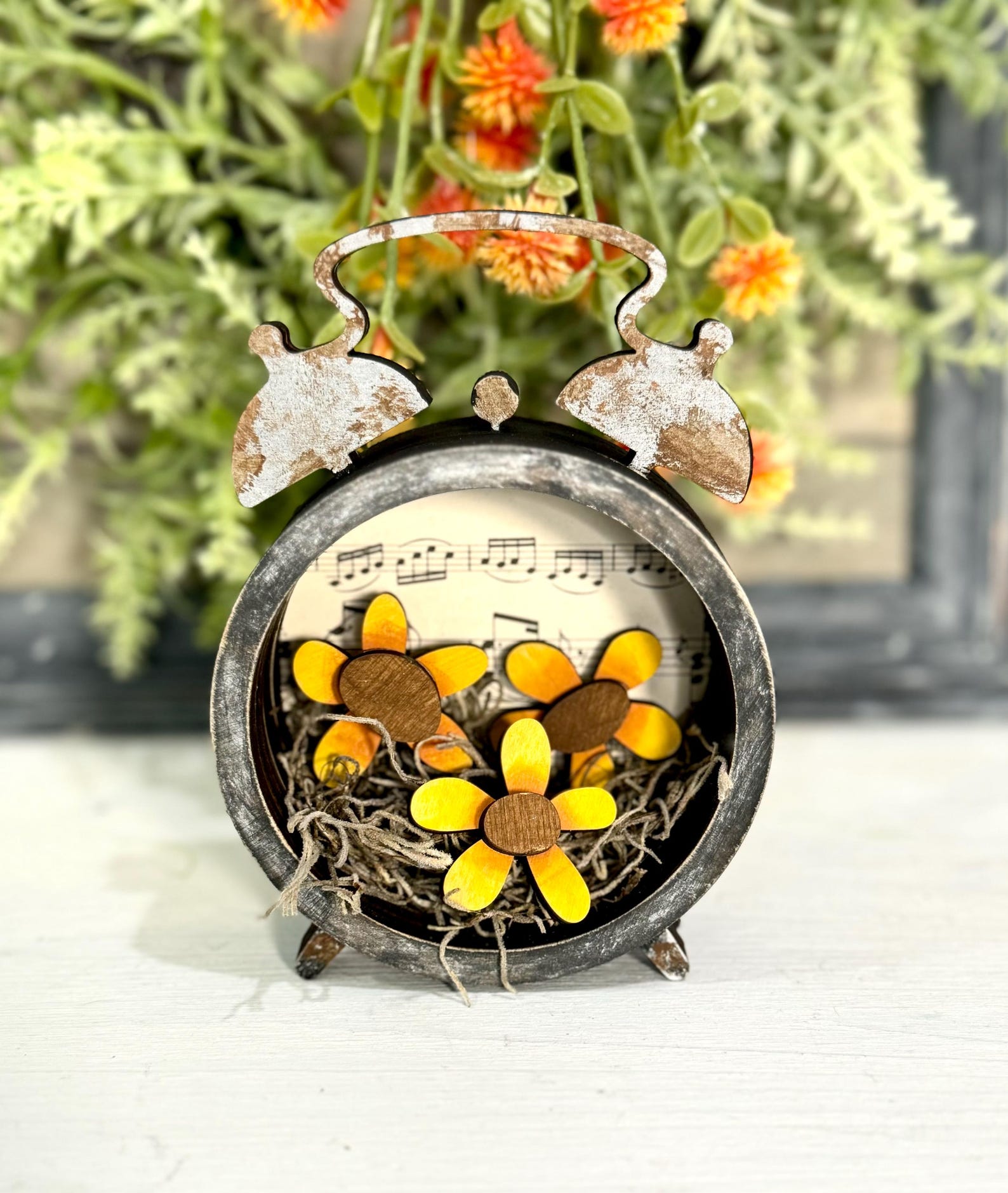 Farmhouse Alarm Clock SVG: Cardinal Nest Laser Cut File (digital ...