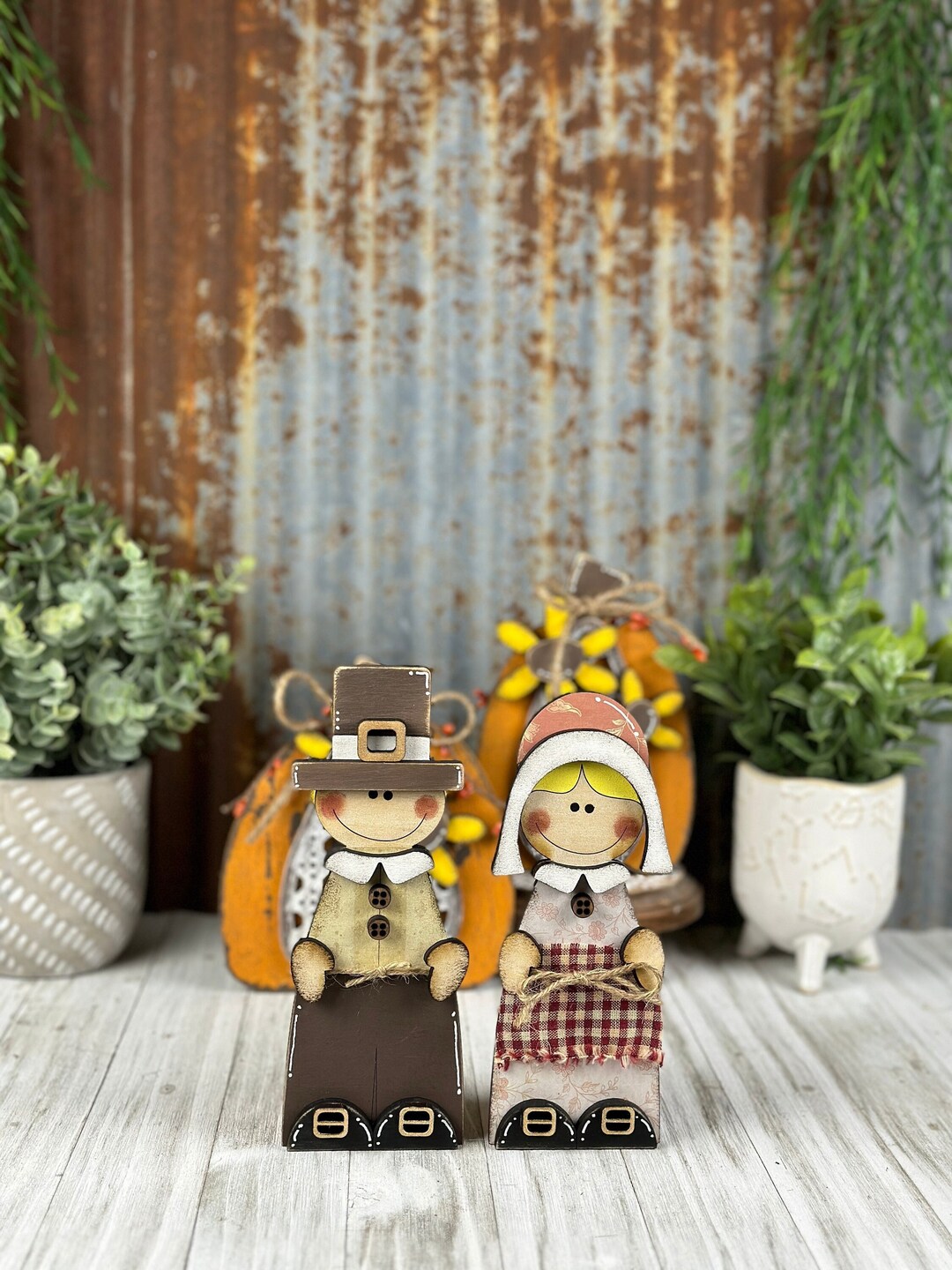 Pilgrim Couple, Farmhouse, Primitive SVG Digital Download for Glowforge ...
