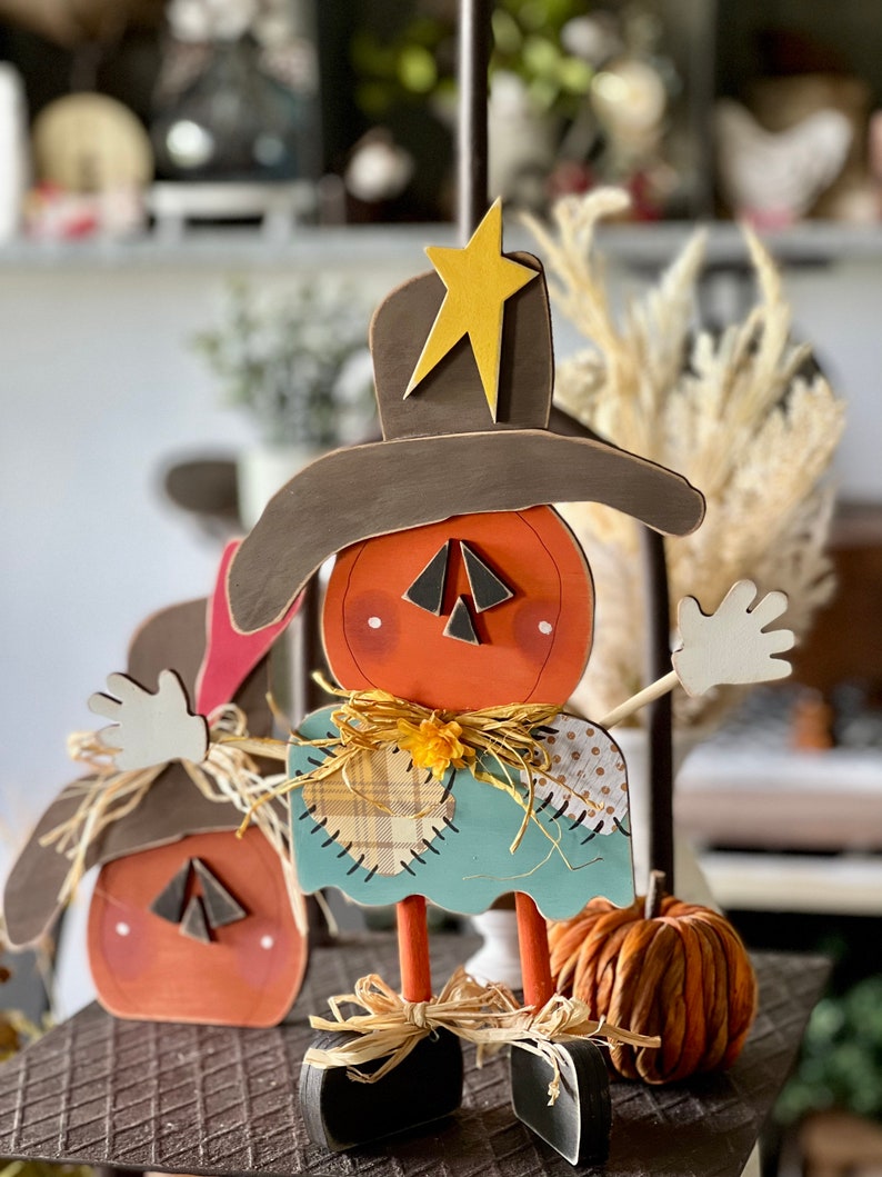 Farmhouse Pumpkin Man Shelf Sitter SVG: Laser Cut File (digital ...