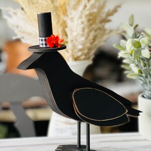 Crow/raven With Top Hat SVG Digital Download for Glowforge or Laser Not ...