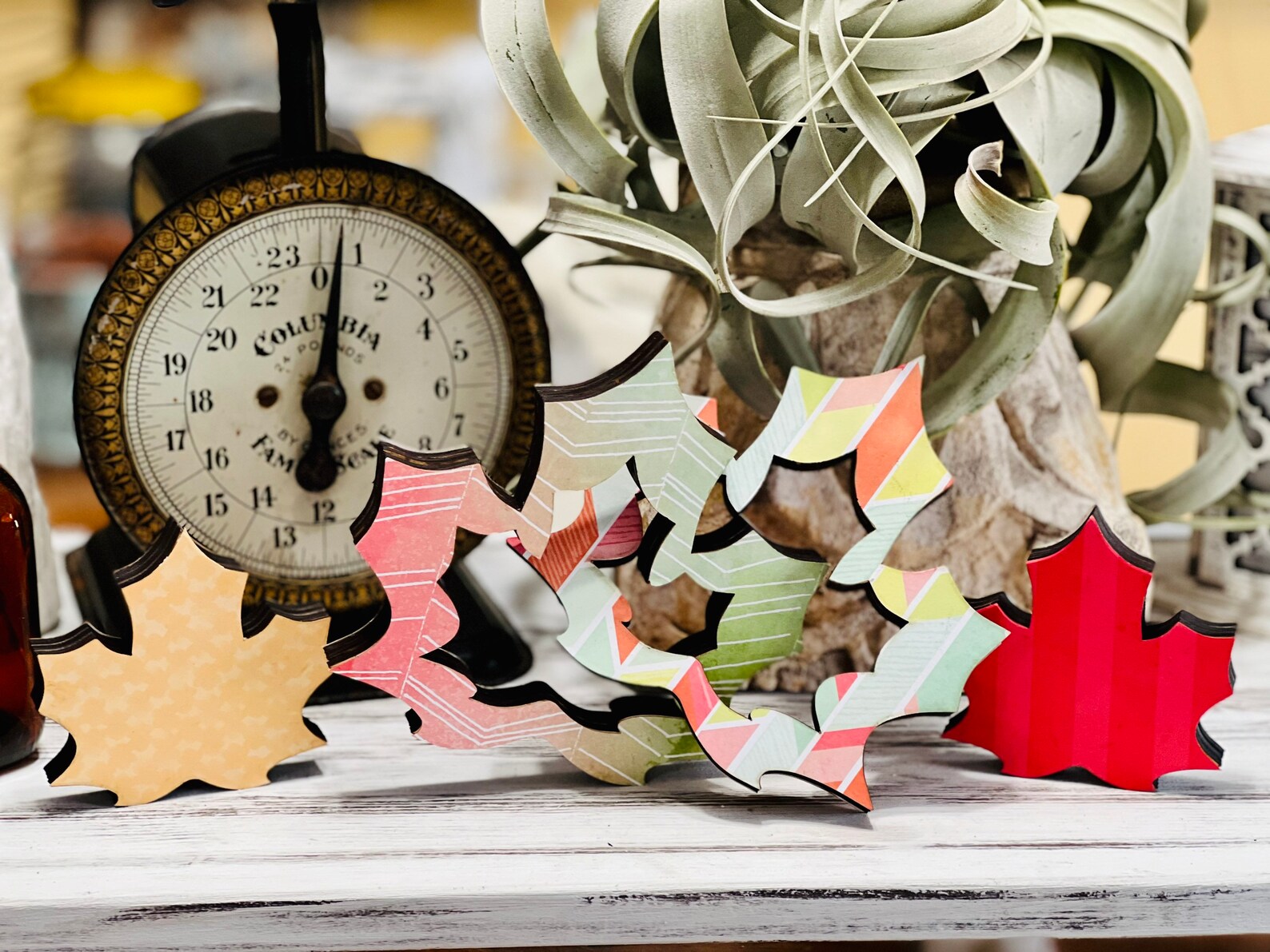 Linked Farmhouse Maple Leaf SVG Digital Download for Glowforge - Etsy