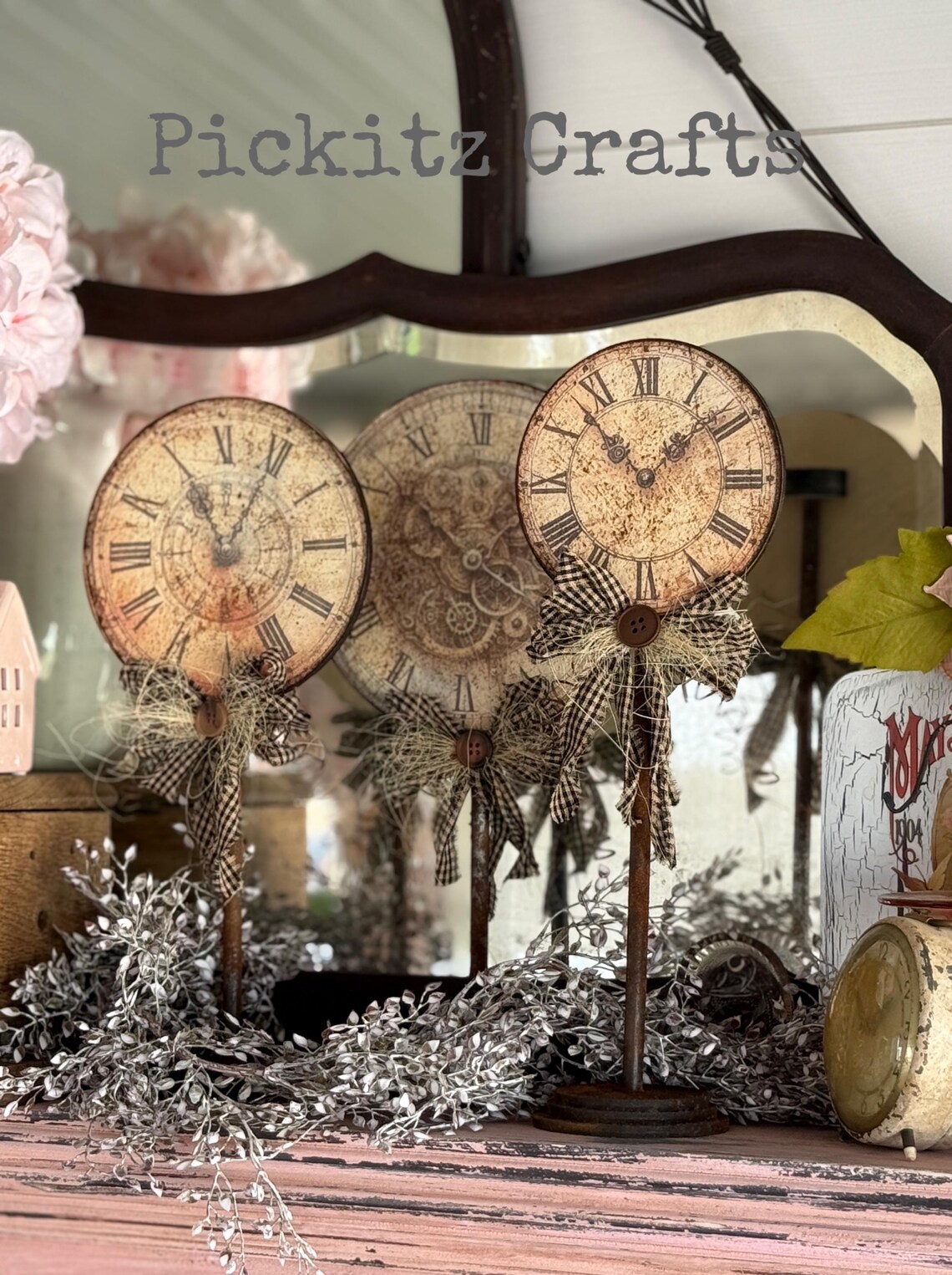 Farmhouse Clock Face & Stands SVG: Glowforge Laser Cut File (digital ...