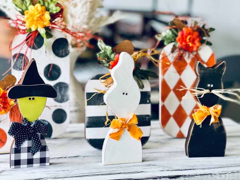 Halloween Trio Set of 3 Shelf Sitters Farmhouse SVG Digital - Etsy