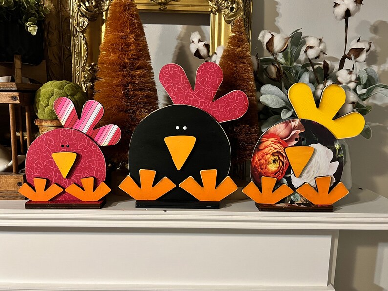 1/4 Funky Black Bird Sitting Set of 3 SVG Digital - Etsy