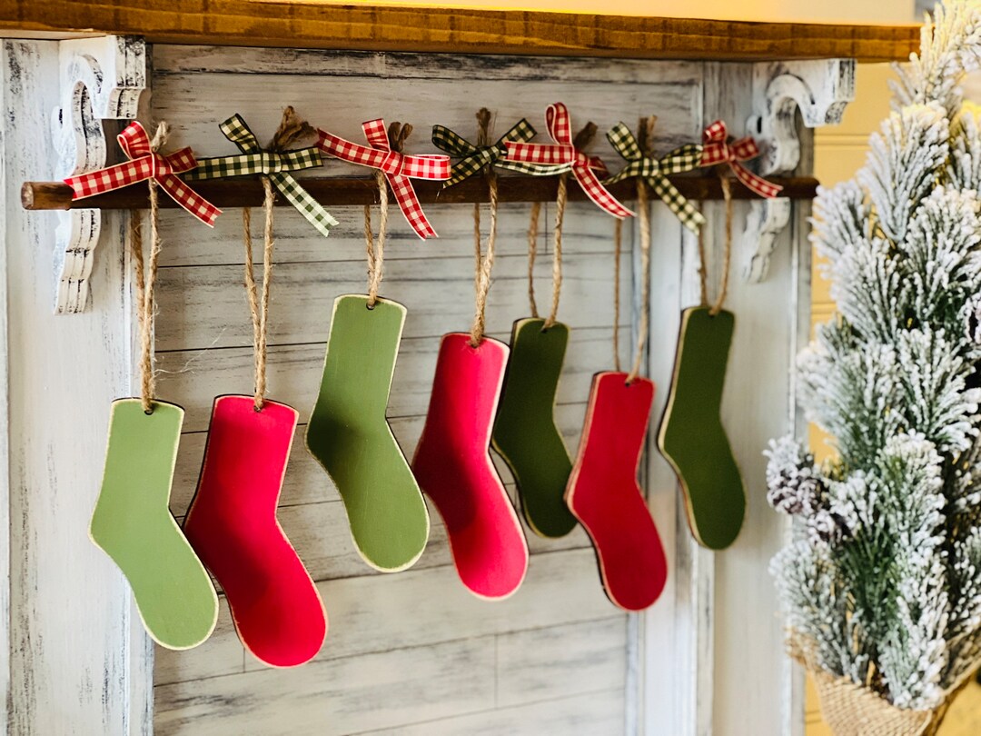 Primitive Stockings, Set of 5 SVG Digital Download for Glowforge or ...