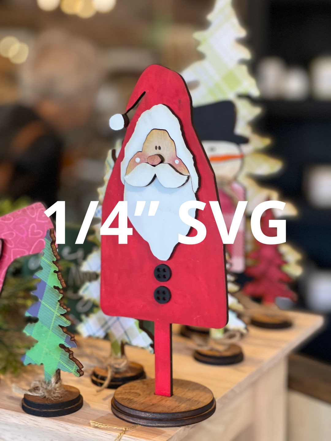 Standing Santa Set SVG: Laser Cut File for Glowforge (digital Download ...