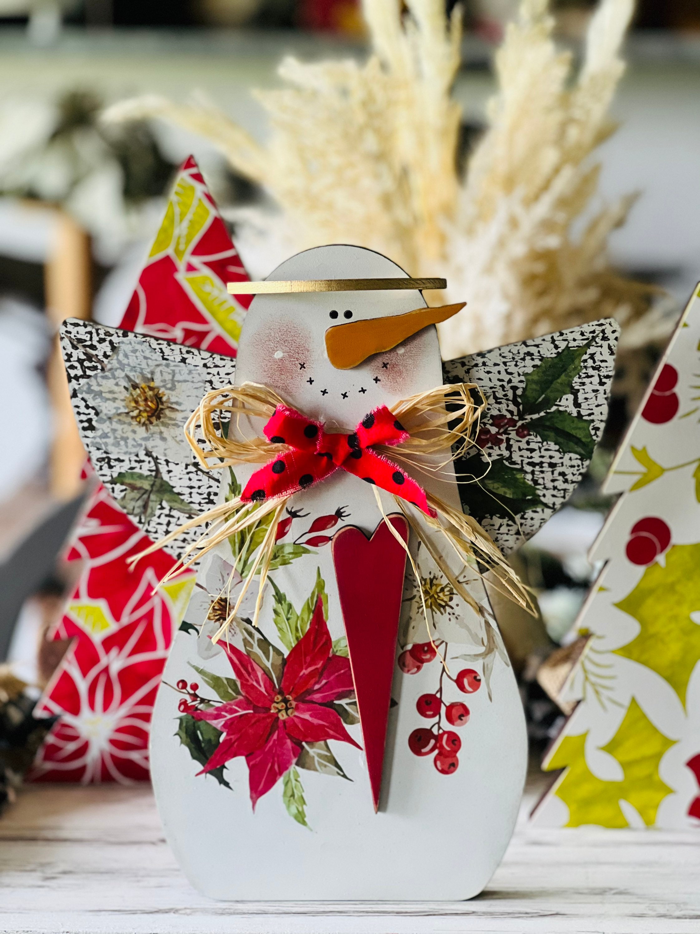 Angel Snowman Shelf Sitter: Farmhouse SVG Laser Cut File (digital ...