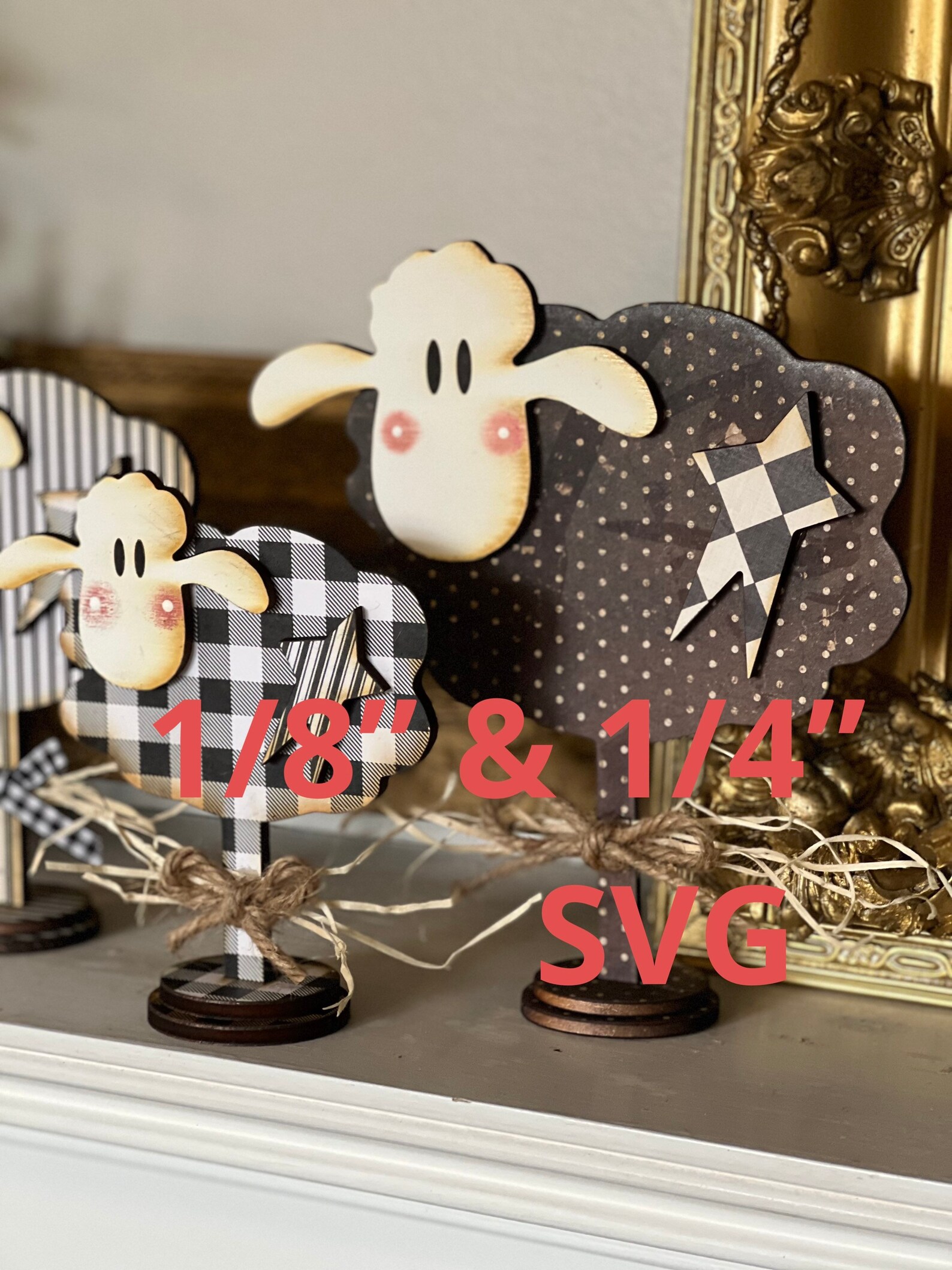 Standing Sheep Set of 3 SVG Digital Download for Glowforge or - Etsy