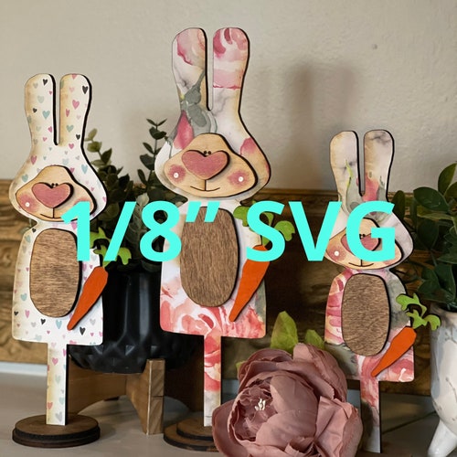 Standing TALL Bunnies Set of 3 SVG Digital Download for - Etsy