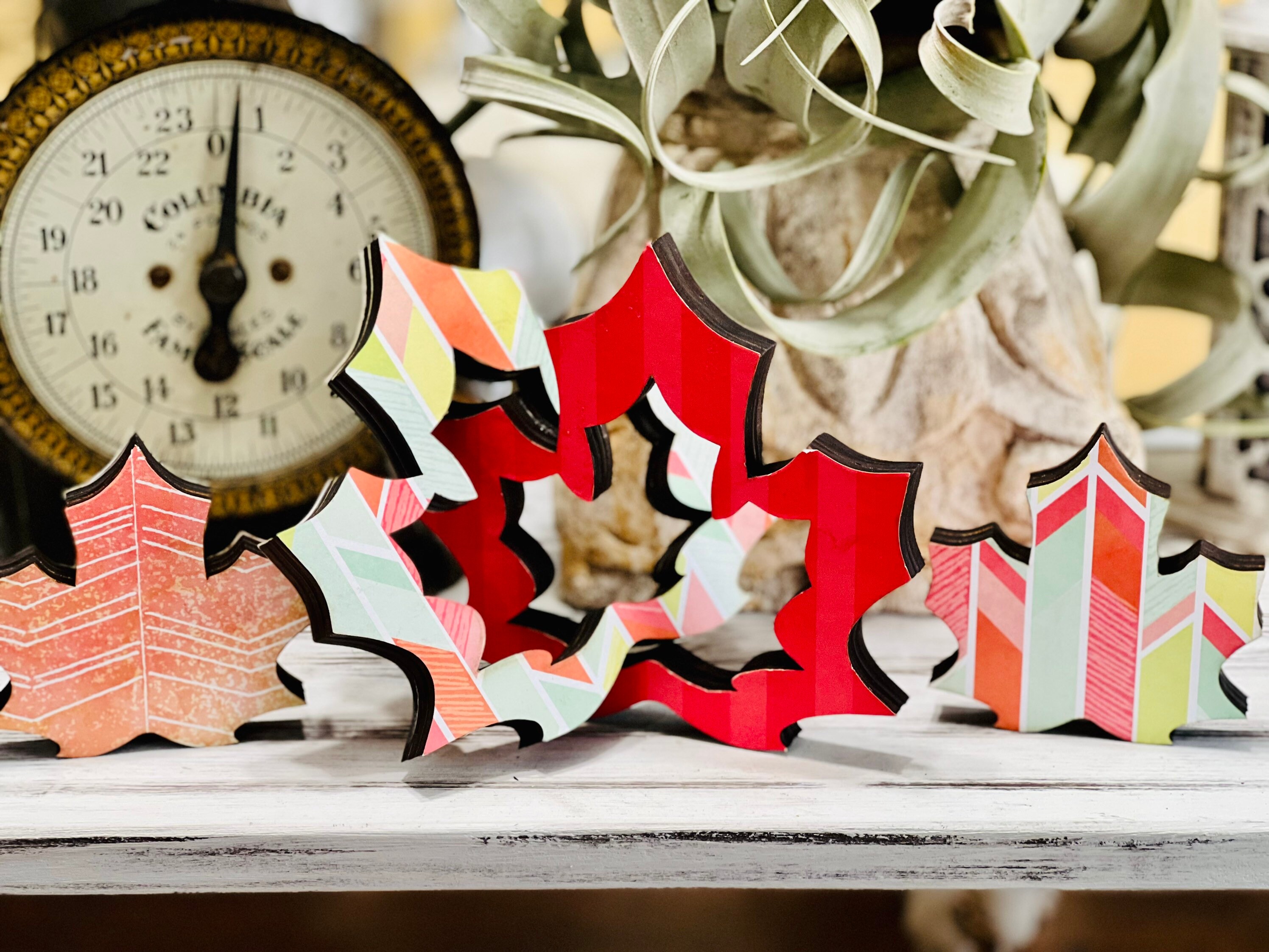 Linked Farmhouse Maple Leaf SVG Digital Download for Glowforge - Etsy