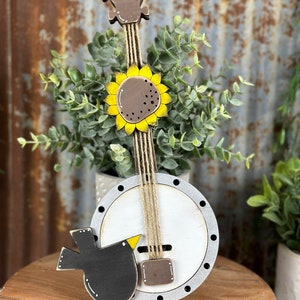 Banjo, Sunflowers & Birds SVG Digital Download for Glowforge or Laser ...