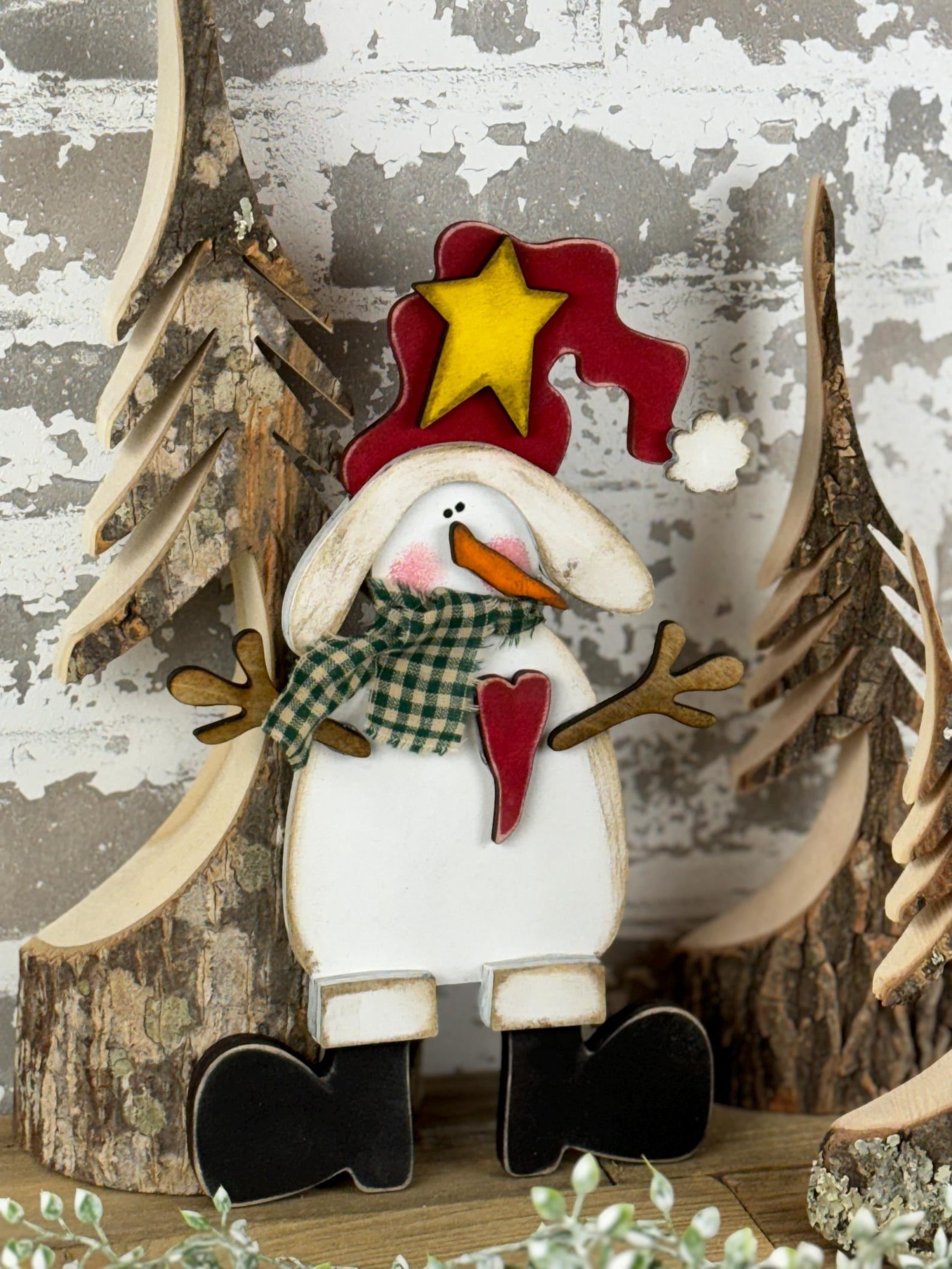 Hillbilly Snowman Shelf Sitter: Farmhouse Laser Cut SVG (digital ...