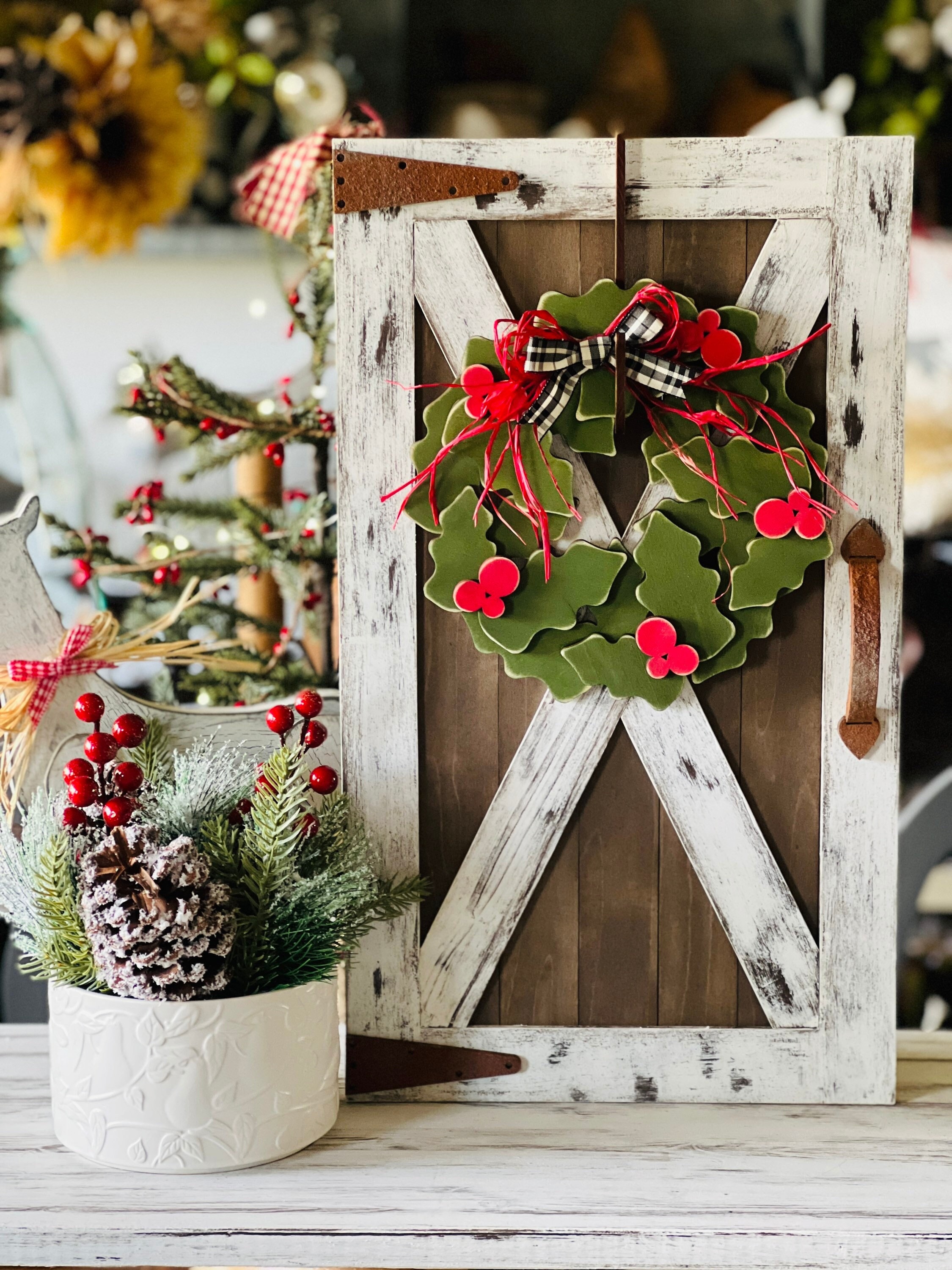 Holly Berry Wreath, Farmhouse SVG Digital Download for Glowforge or ...