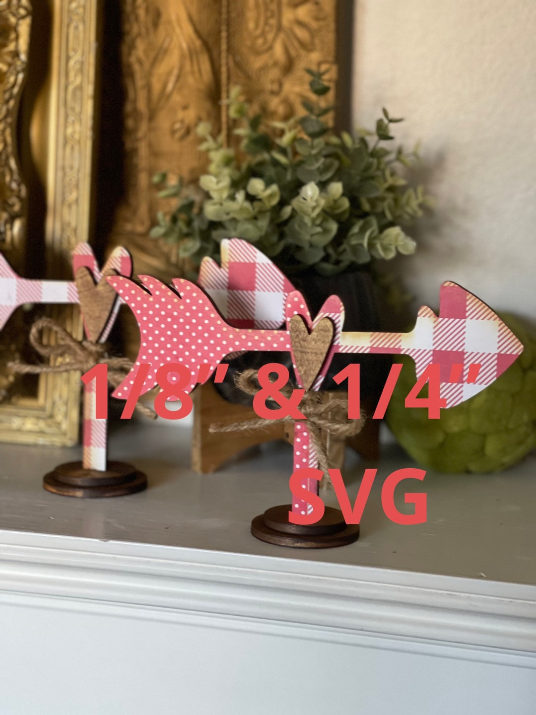 Valentine Standing Arrow & Heart Set of 3 SVG Digital Download for ...